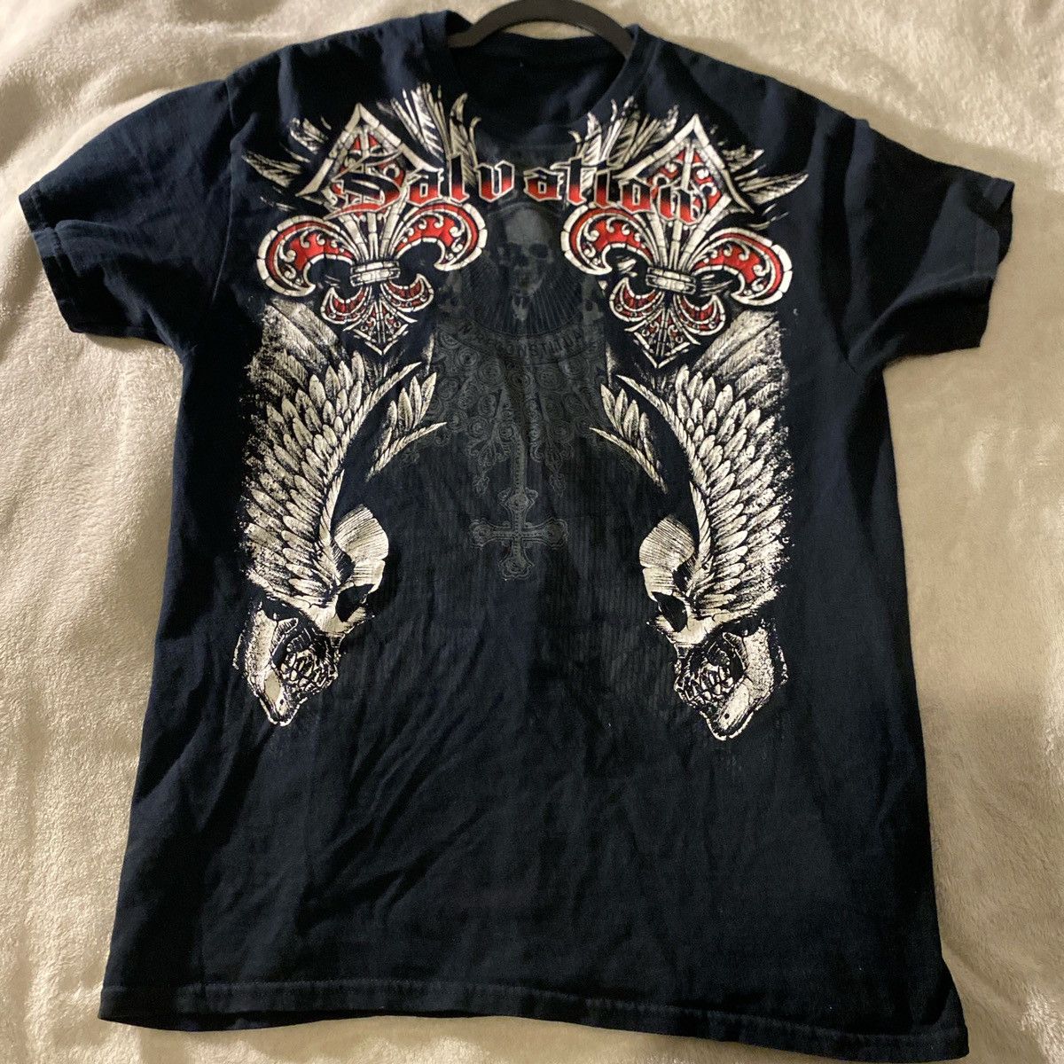 Affliction salvation cyber y2k shirt | Grailed