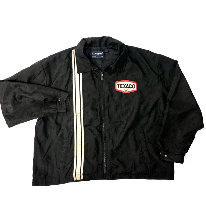 Swingster 80's Swingster TEXACO Patch Windbreaker Black RACING Jacket ...