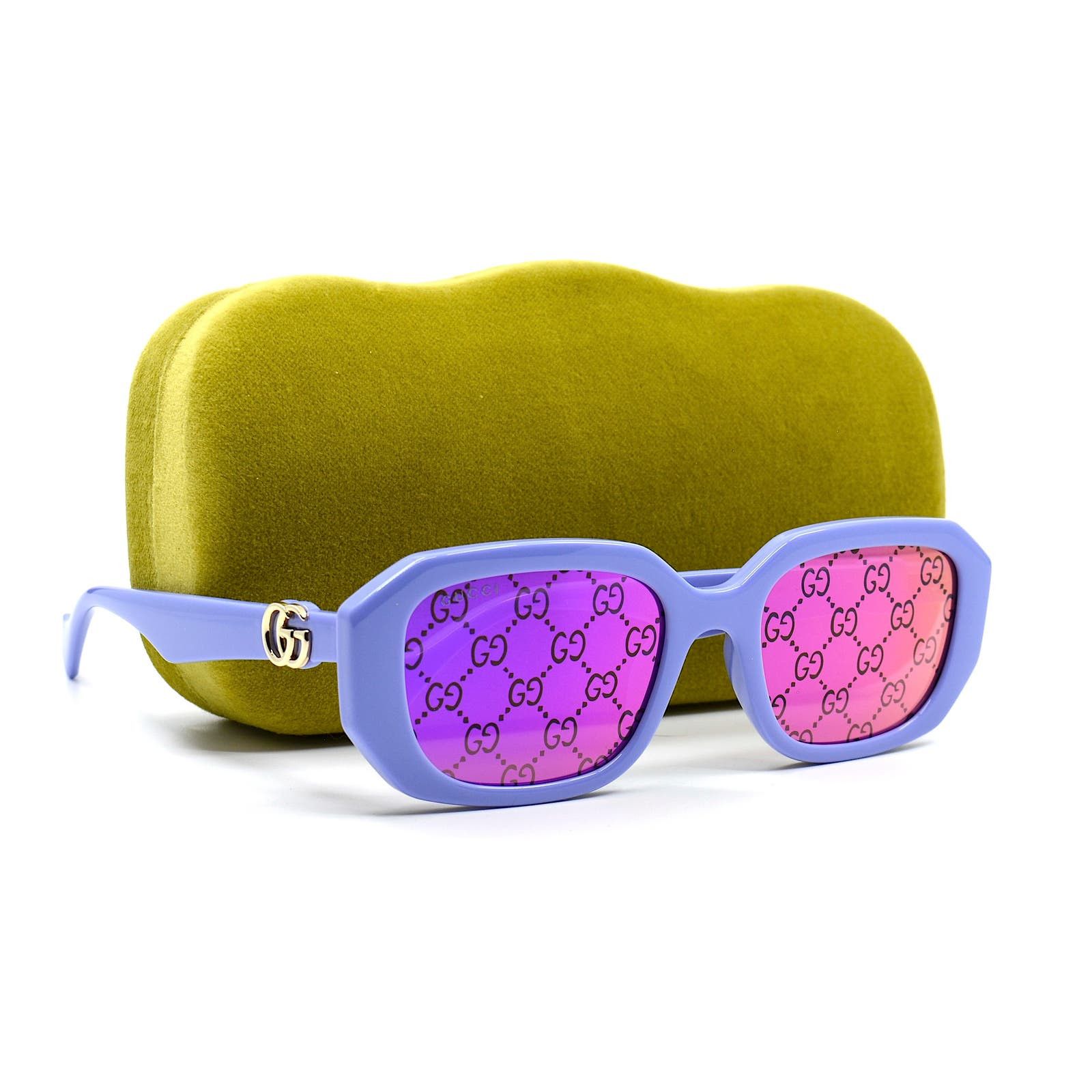 Gucci NEW GUCCI GG1535S 004 VIOLET PINK LOGO MIRROR SUNGLASSES | Grailed