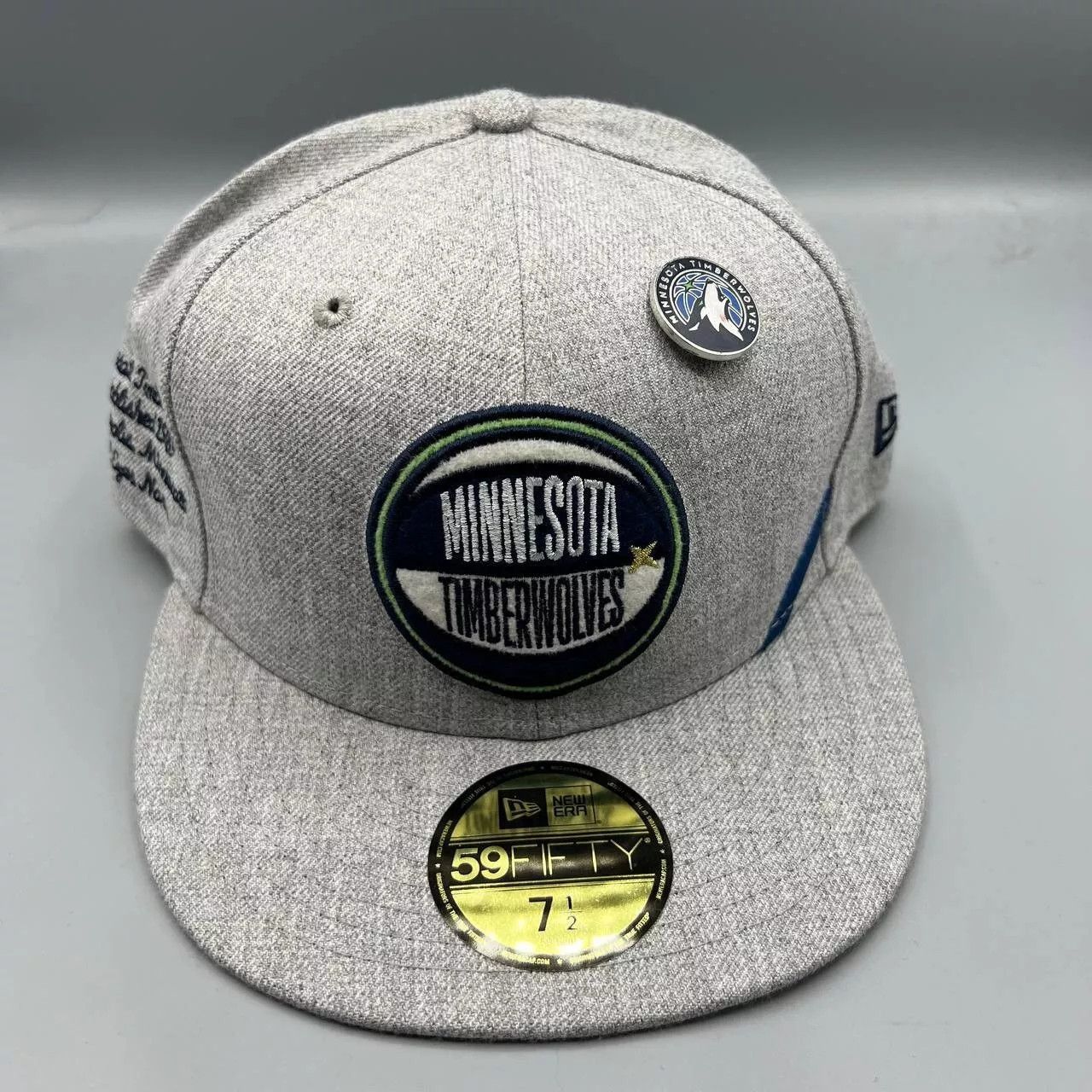 New Era Minnesota Timberwolves Hat Men 7 1/2 Fitted Cap New with Pin ...