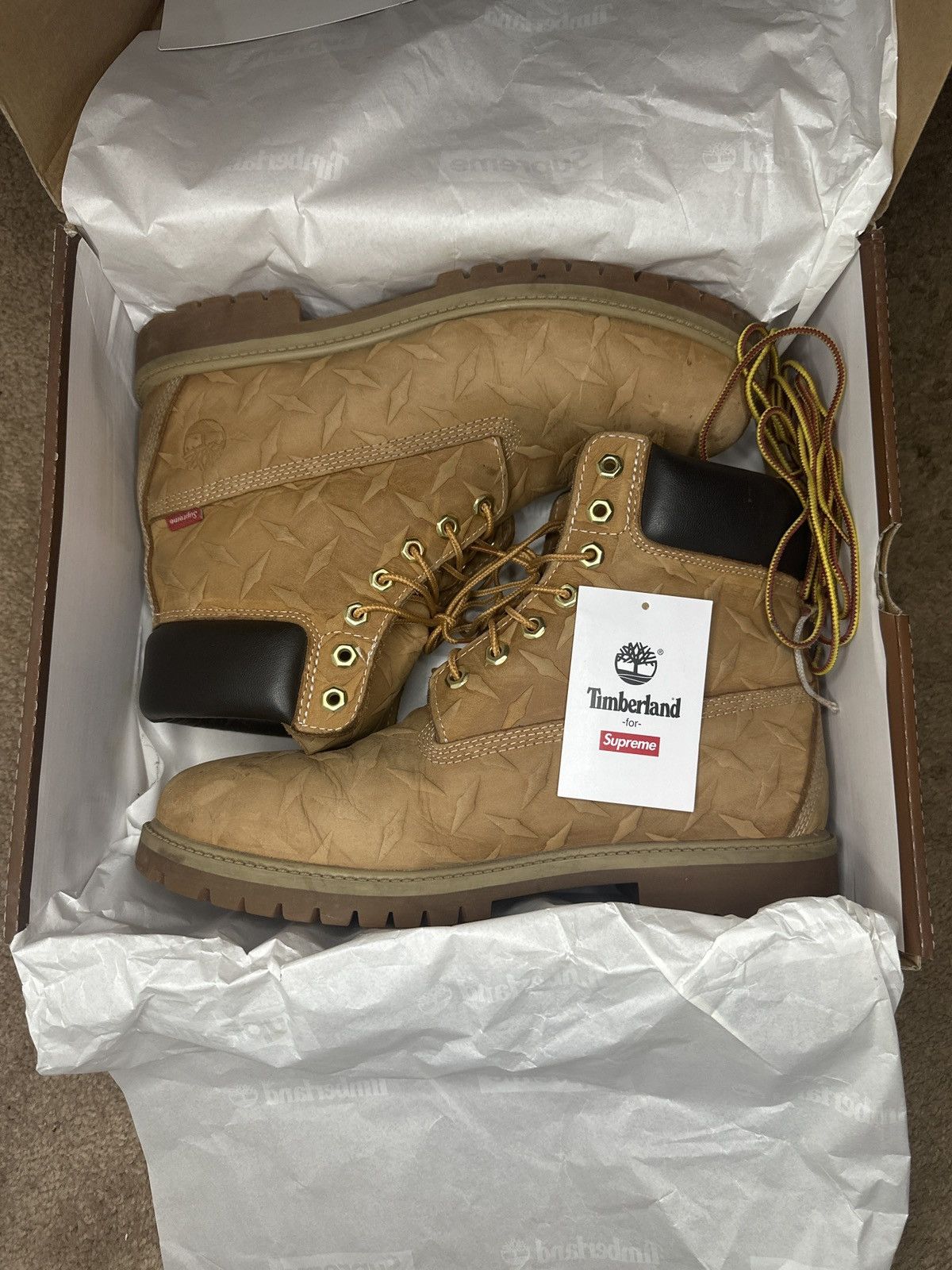 Supreme × Timberland Supreme x Timberland 6 Inch Premium Boot Diamond ...