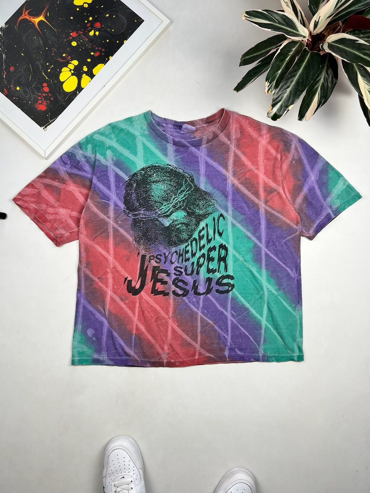 Rock Band × Tour Tee × Vintage vintage Jesus Christ tshirt lsd acid god ...