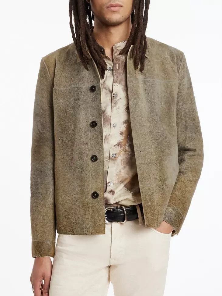 John Varvatos oc11z10524 Trucker Jacket in Brown | Grailed