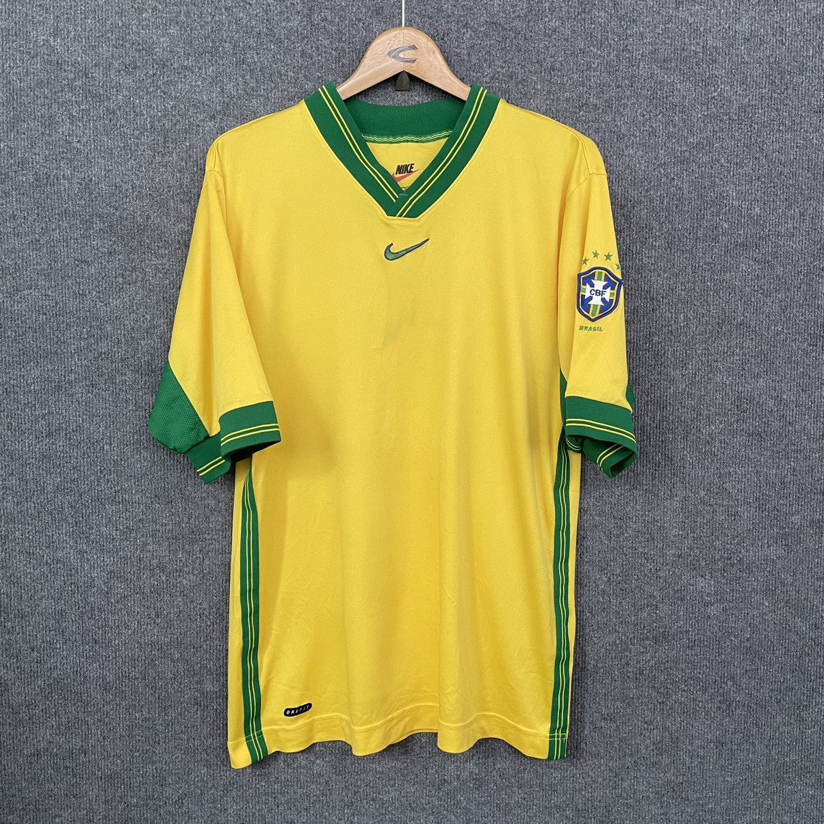 Nike × Vintage Vintage 1998 Brazil World Cup Home Kit Jersey Center ...