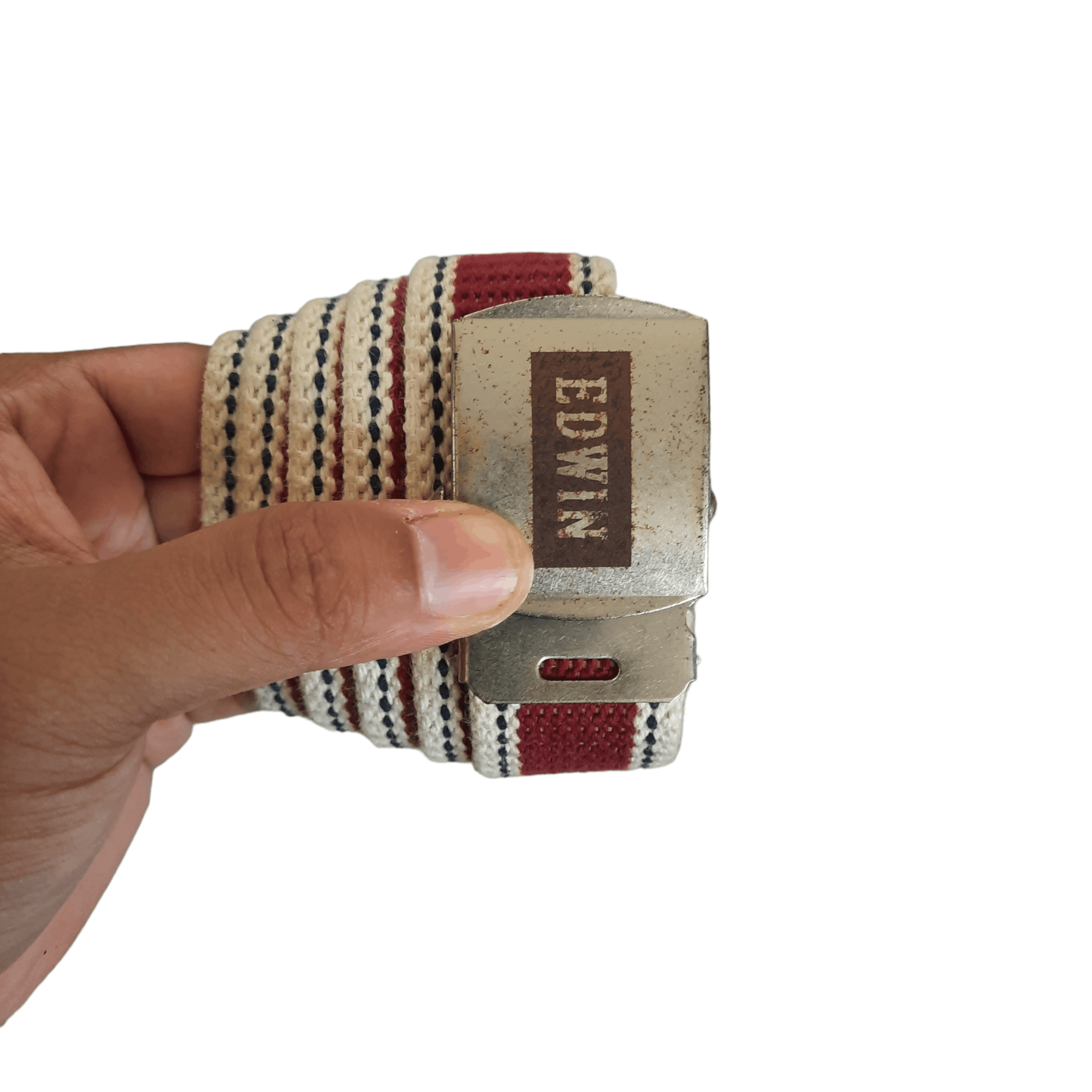 Edwin 🔥Vintage edwin logo webbing canvas belt | Grailed