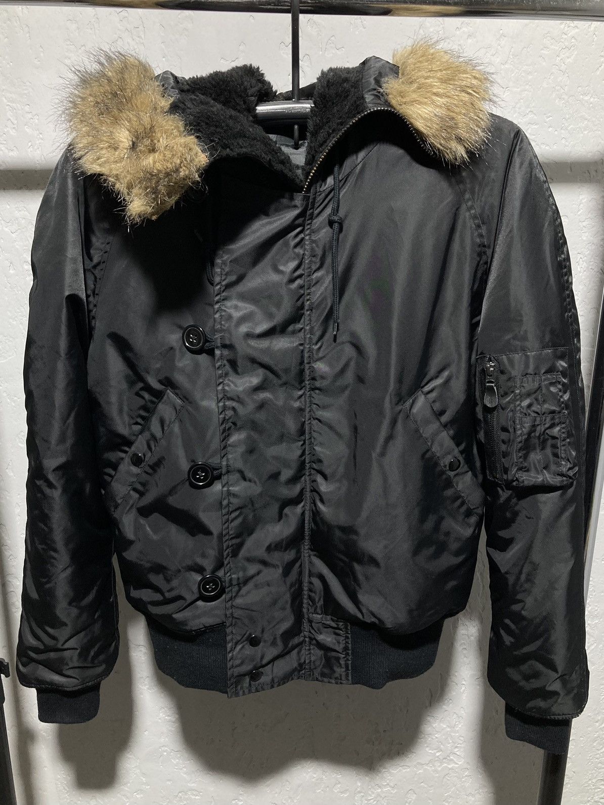 Japanese Brand × Made In Usa × Vintage Vintage Miltec N2B Hooded Bomber ...