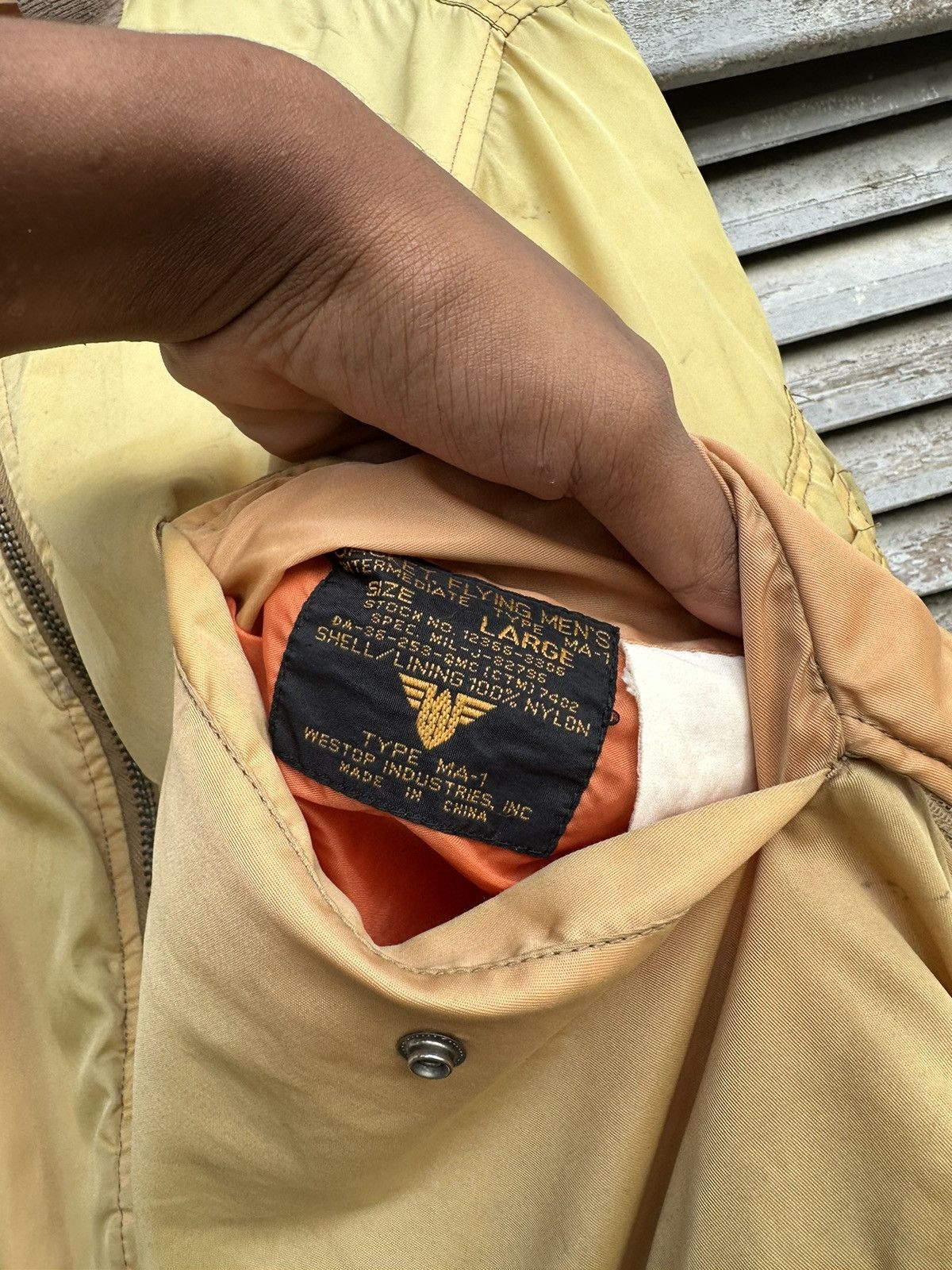 Vintage 🪖Vintage THRASHED MA1 Man Intermediate Westop Bomber Jacket | Grailed