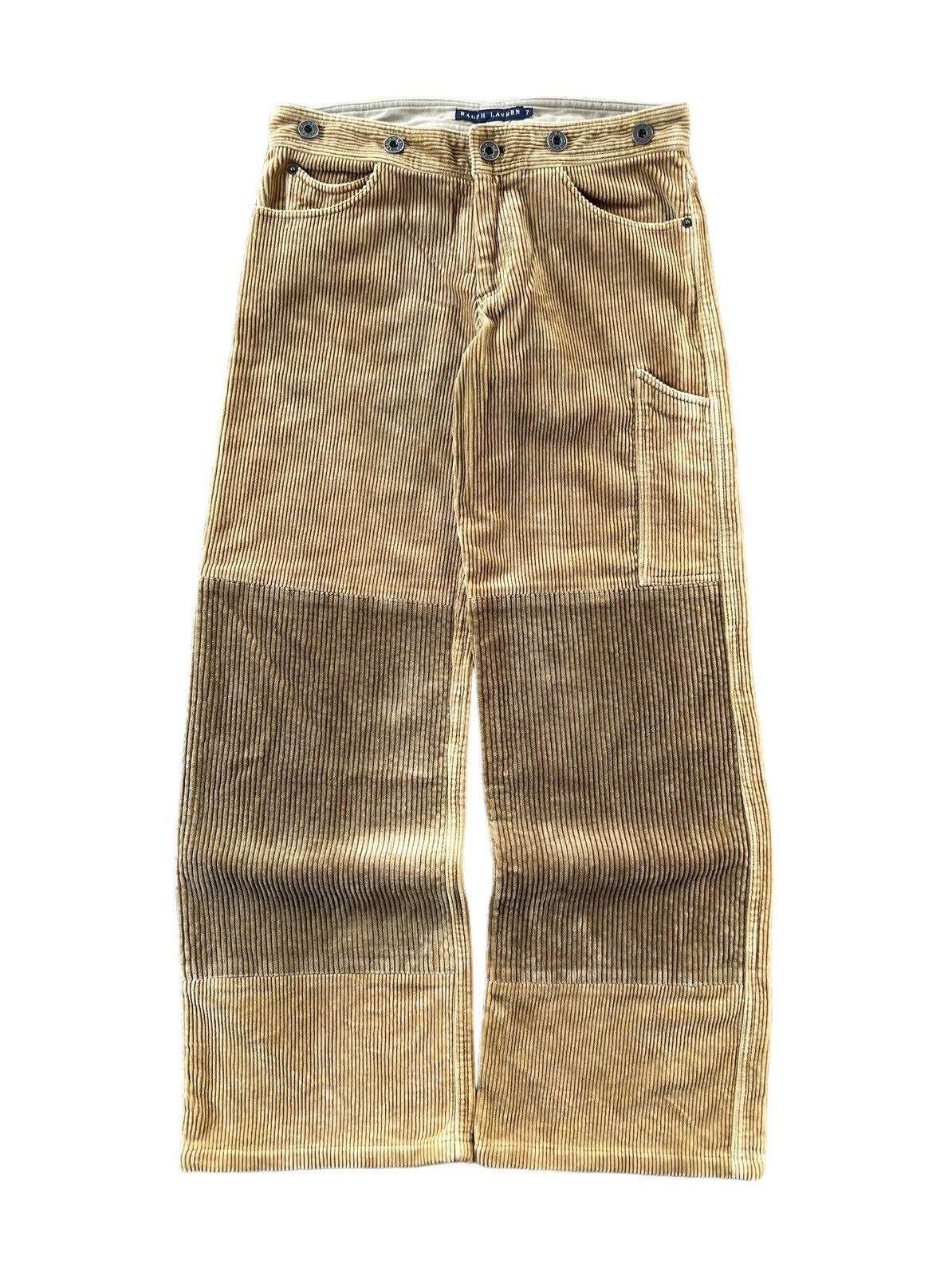 Military × Polo Ralph Lauren US PRL Double Knee Wide Leg Corduroy Pants ...