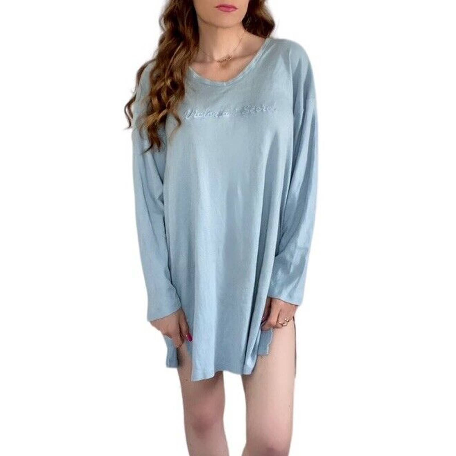 Victoria's Secret Victoria’s Secret Intimates Soft Blue Tee Shirt ...
