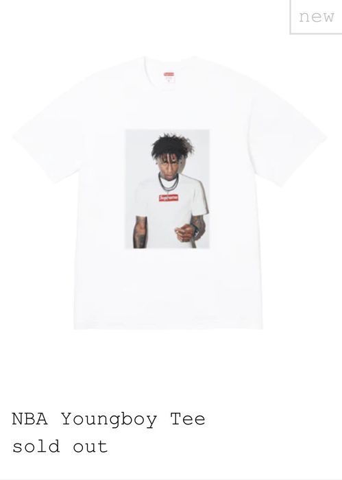 Supreme Supreme NBA Youngboy Photo Tee White Medium FW23 | Grailed