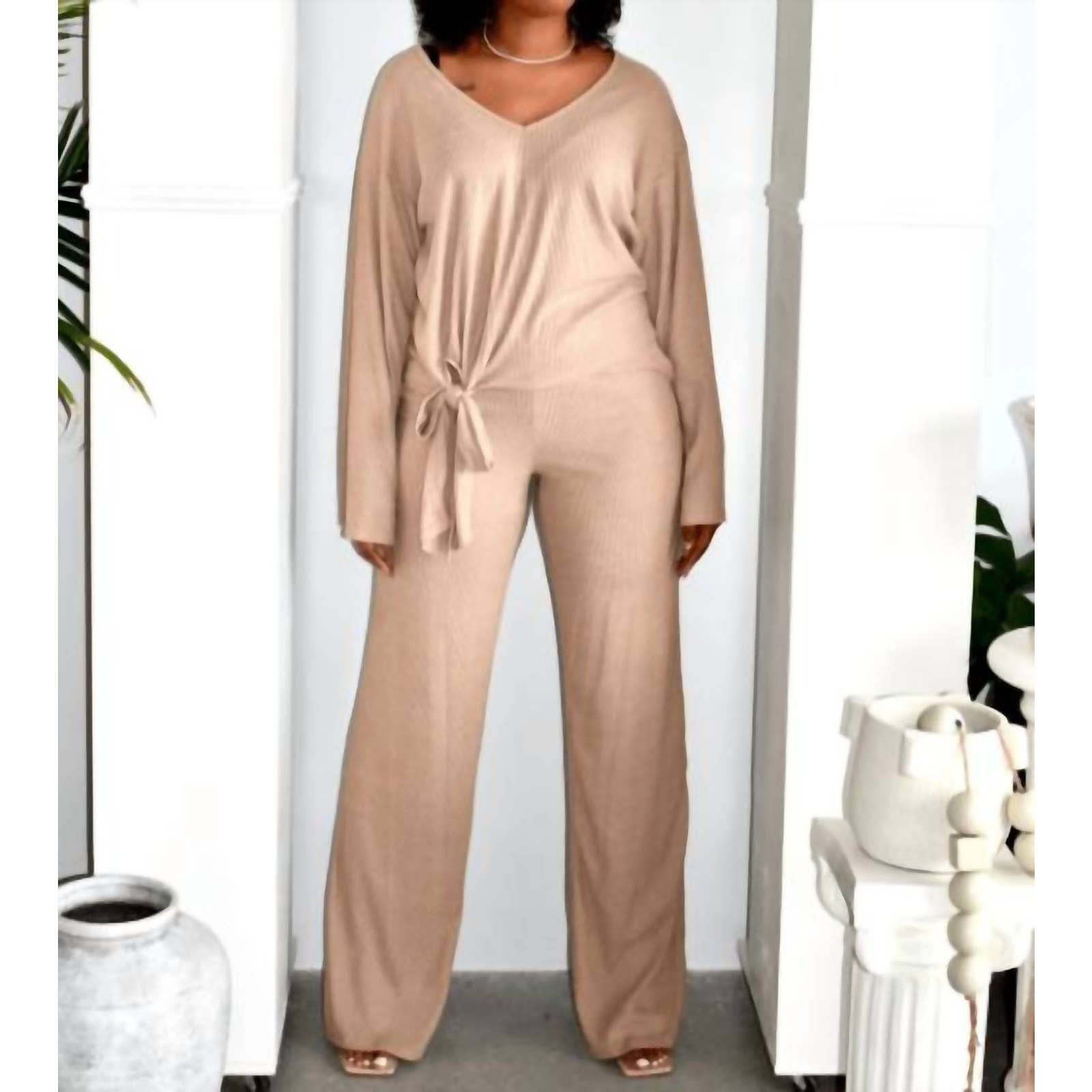 Designer GOOD TIME USA Luxe Pants Set In Nude | Grailed