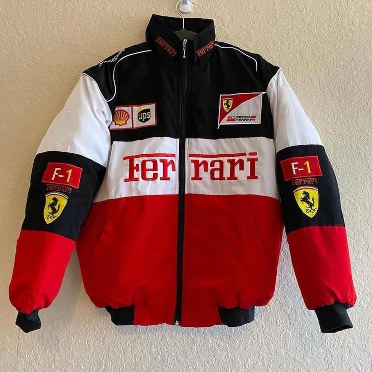 Ferrari Rare Vintage Black, White and Red Ferrari Racing Jacket | Grailed