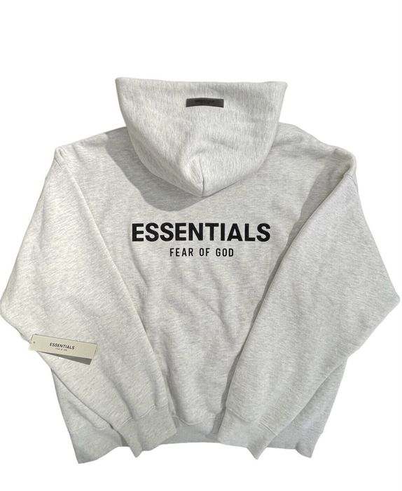 Fear of God Fear of God Essentials Hoodie Light Oat 2022 | Grailed