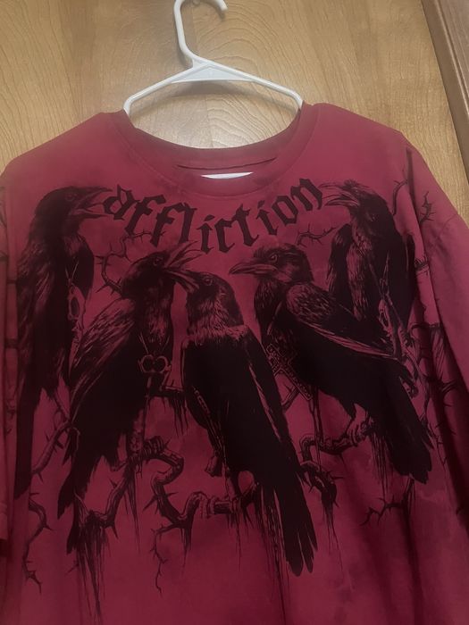 Affliction Affliction - Red Crows t shirt XL haunted mound sematary ...