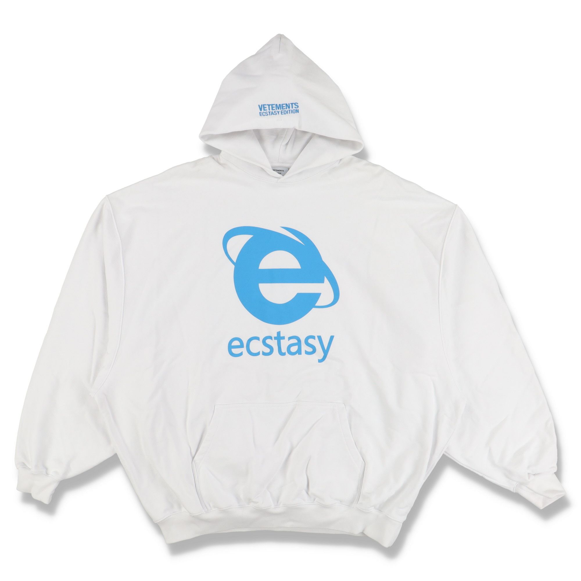 Vetements White Ecstasy Oversized Hoodie | Grailed
