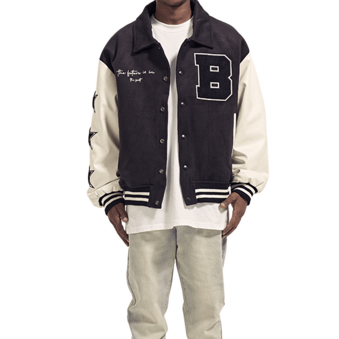 Retro Jacket STARS Patch Varsity Jacket Black Jacket | Grailed