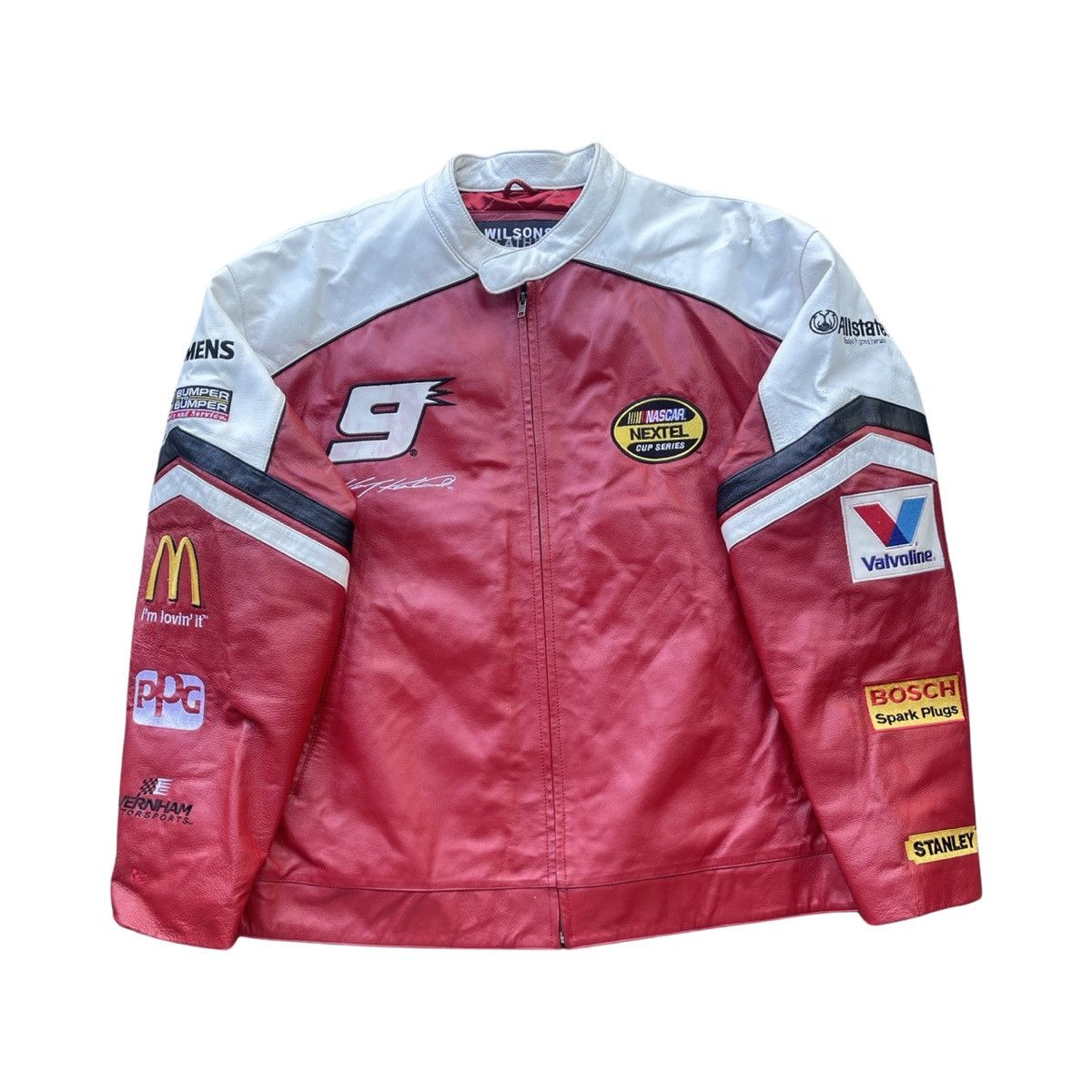 Vintage vintage Dodge racing NASCAR jacket by Wilson leather | Grailed