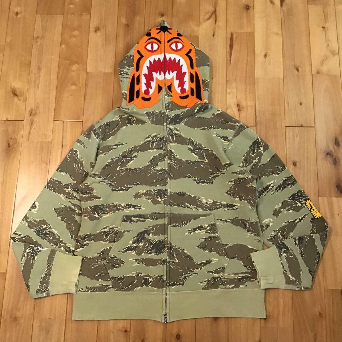 Bape BAPE Tiger full zip hoodie Desert camo a bathing ape | Grailed