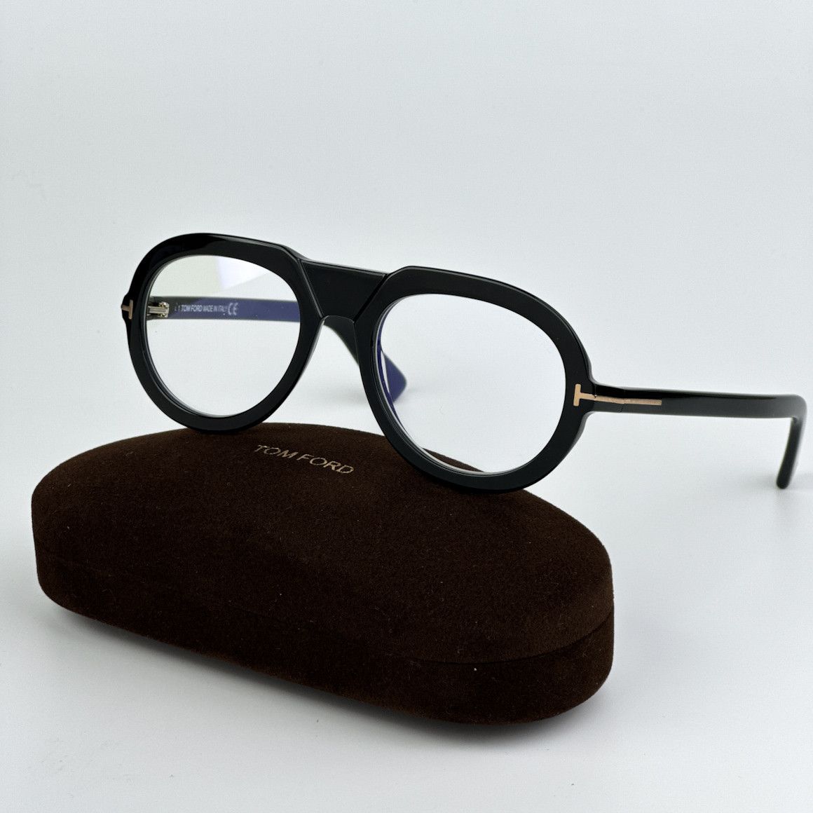 Tom Ford NEW Tom Ford FT5756-B 001 Pilot Unisex Eyeglasses TF5756-B ...