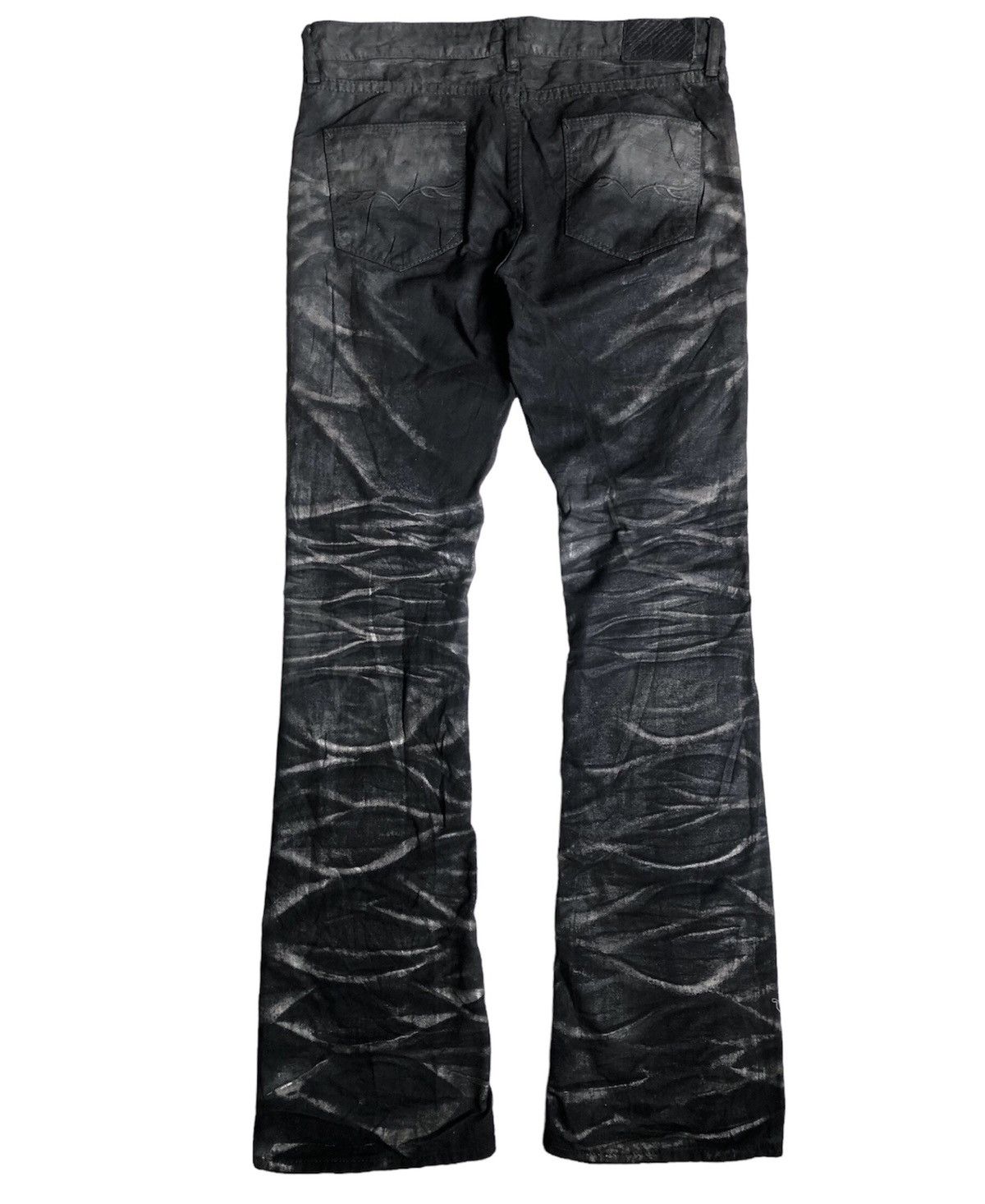 Japanese Brand Fuga waxed design flared pants | Grailed