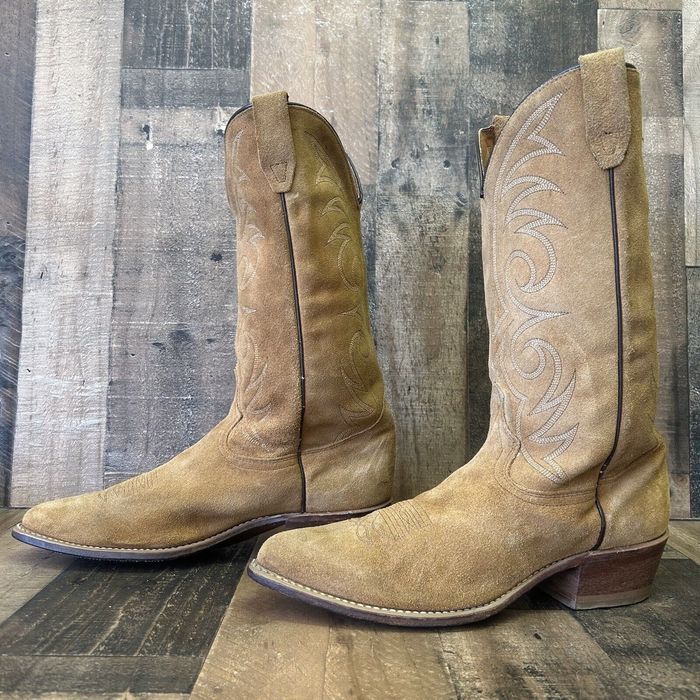 Acme Clothing Acme Vintage Full Suede Cowboy Boots Mens 11 D | Grailed