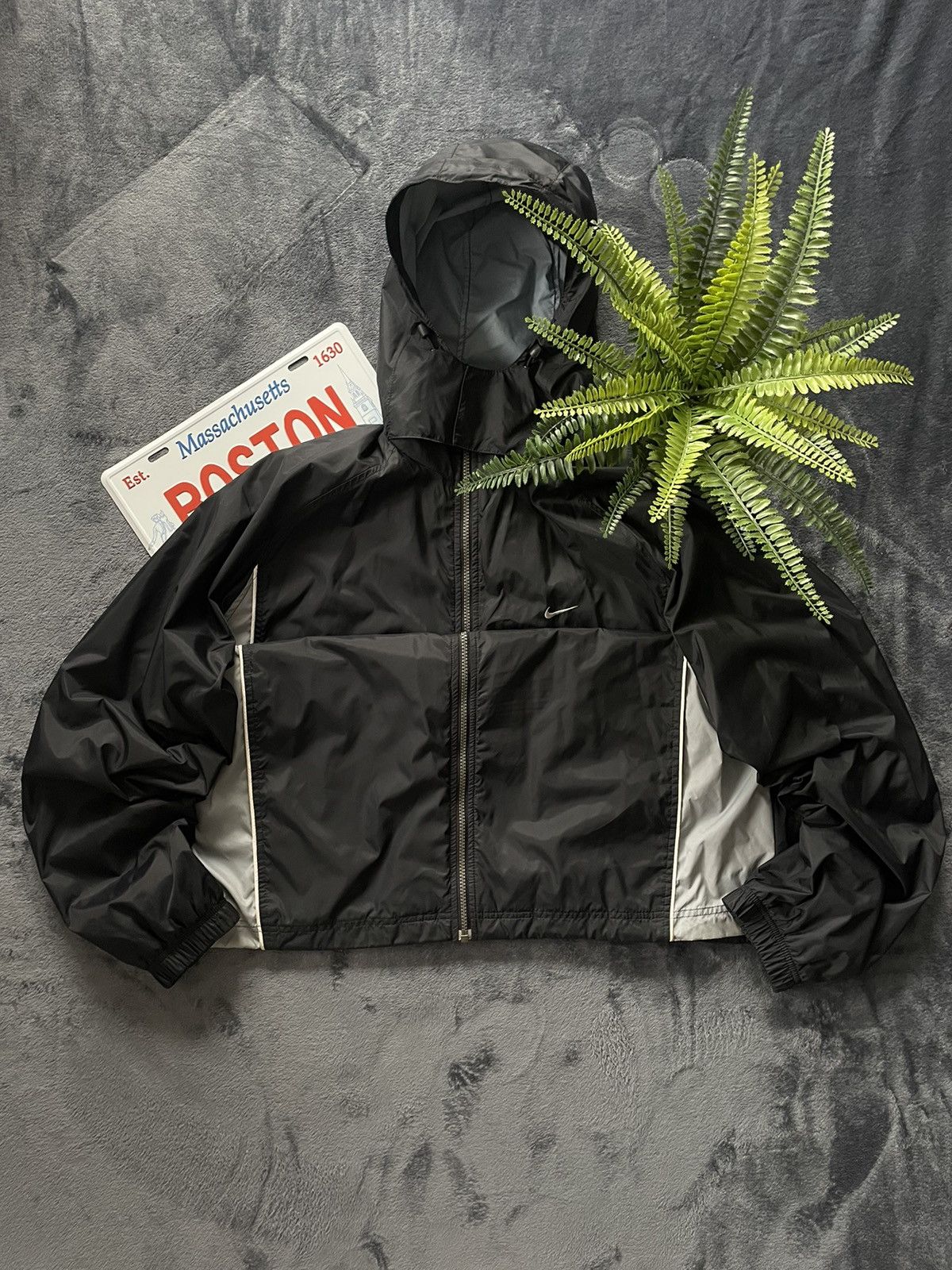 Nike 🦍 NIKE RETRO HOODED Y2K TRACK JACKET 90’S BIG SWOOSH LOGO | Grailed