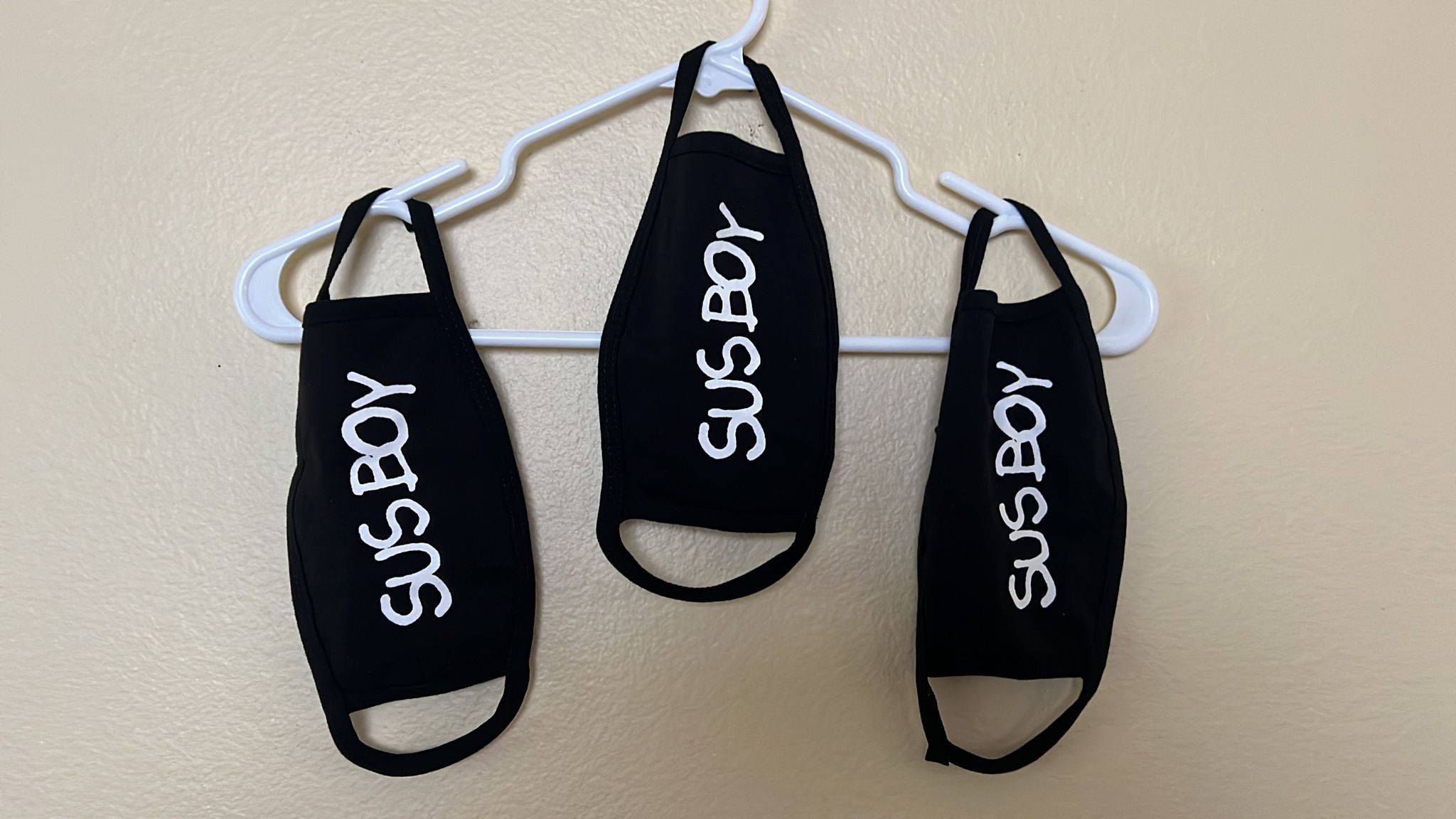 Sus Boy SUS BOY FACE MASK NEW X3 RARE BLACK | Grailed