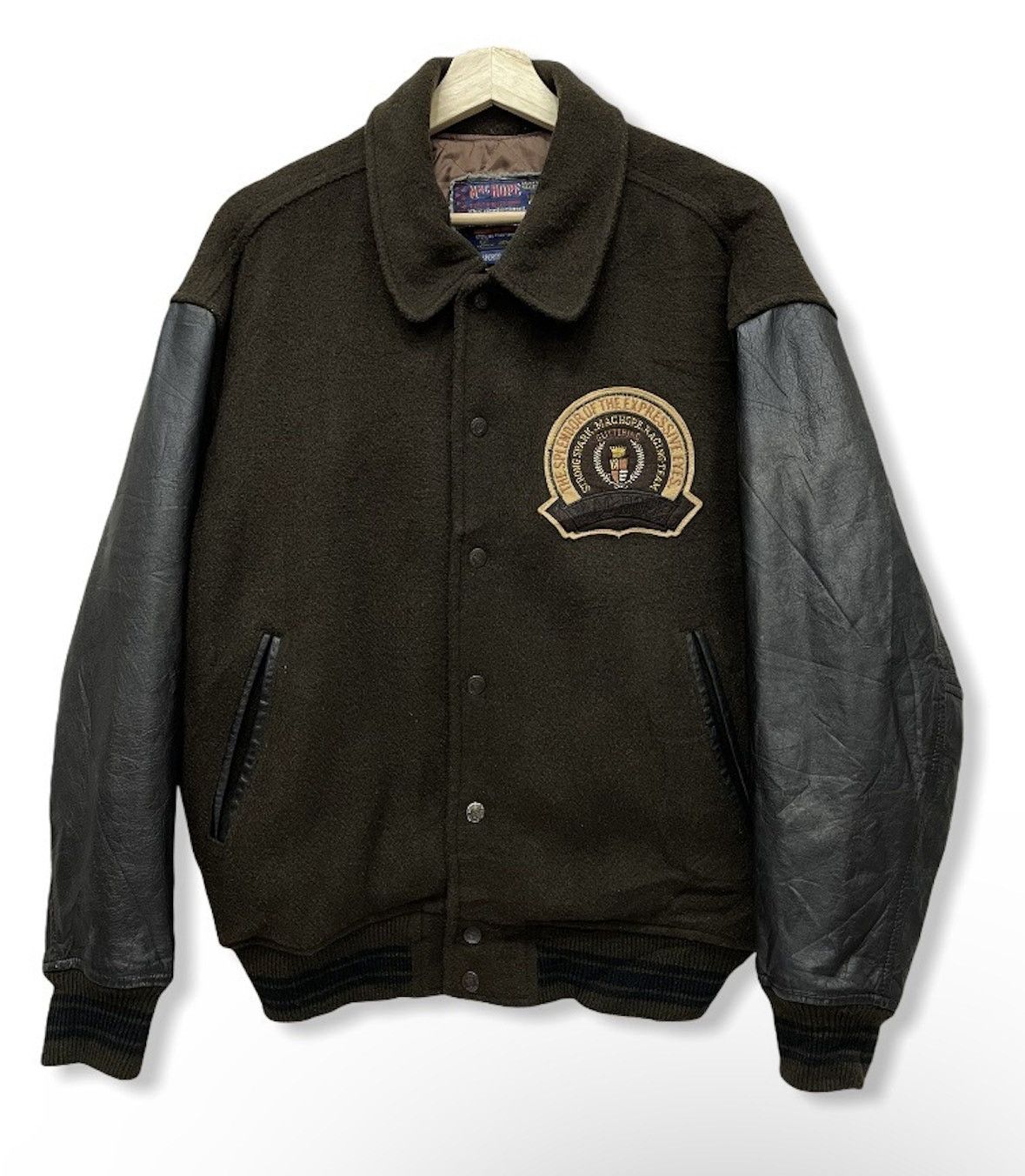 Racing × Varsity Jacket × Vintage 90’s machope racing team varsity ...