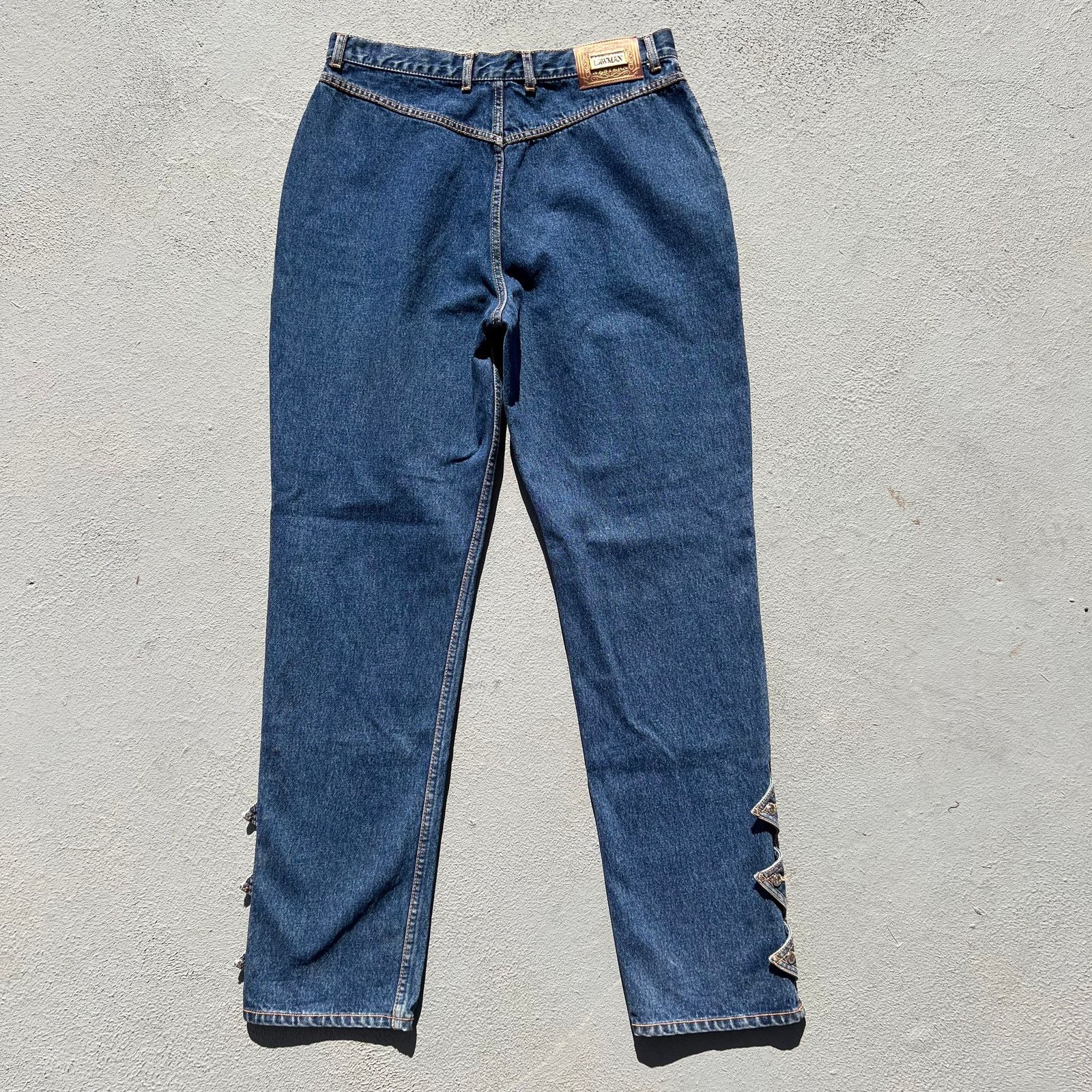 Vintage Vintage 90s Lawman high rise bareback concho detail jeans | Grailed