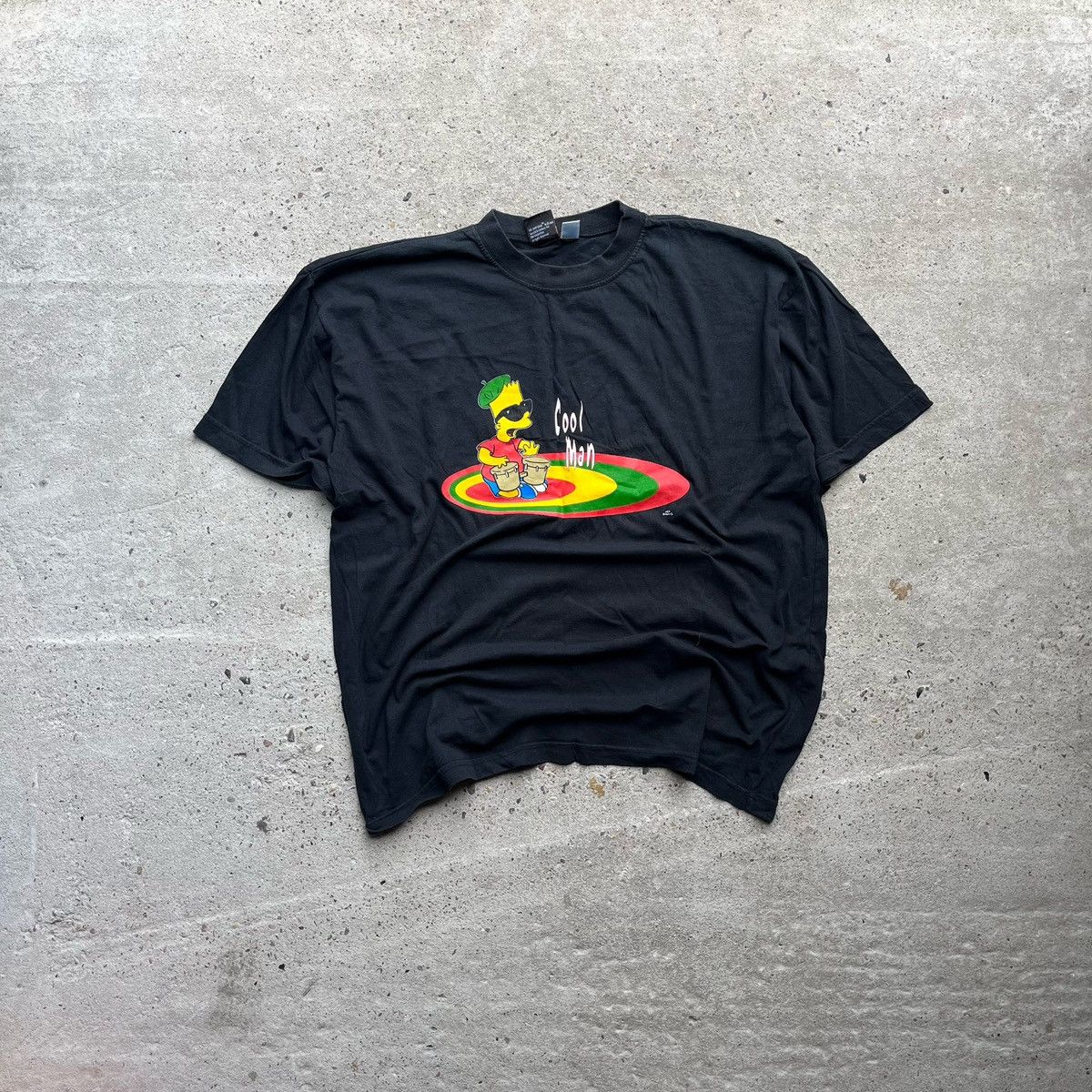 Vintage the simpsons 2001 cool man bob marley reggae vintage tshirt ...