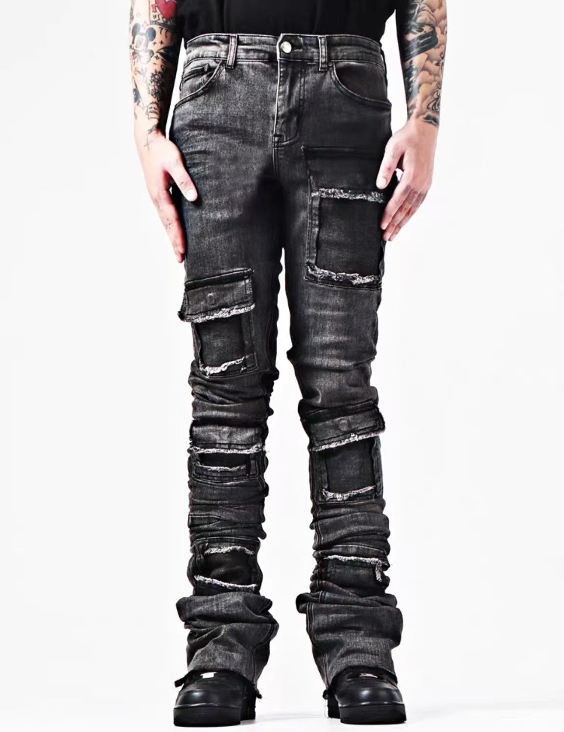 Japanese Brand × Jean × Streetwear Vintage washed distressed rock and ...