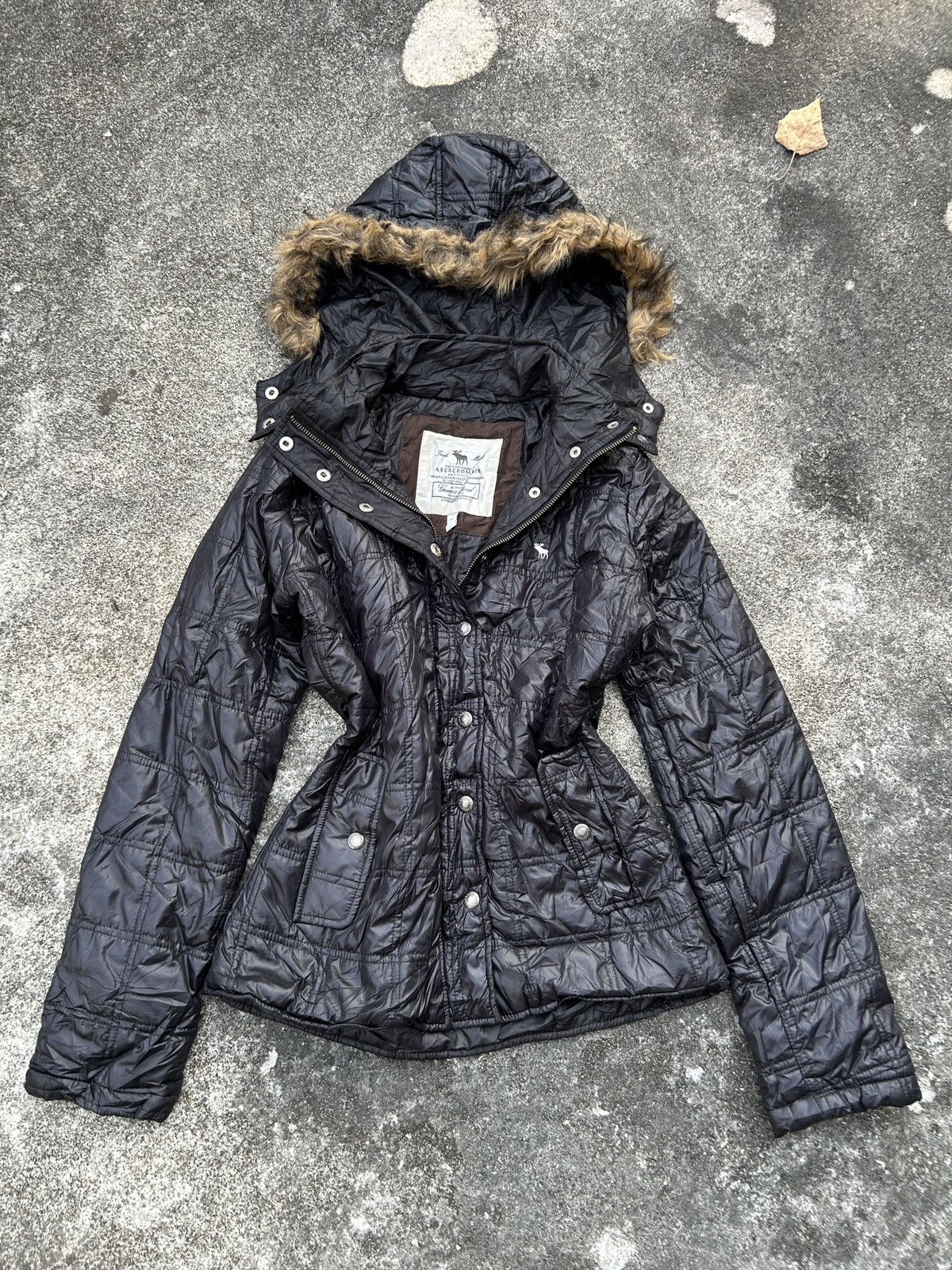 If Six Was Nine Vintage Y2k Abercrombie And Fitch Fur Jacket/nylon and ...