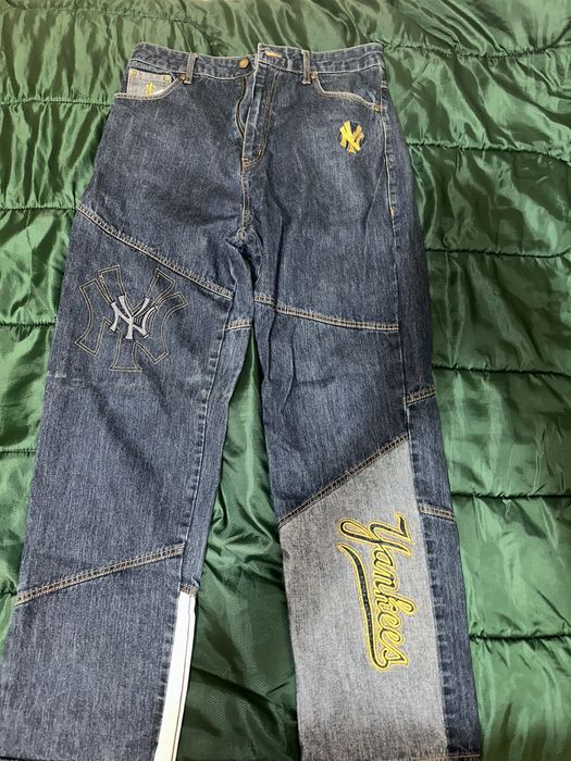 Vintage New York Yankees jeans, vintage 1991, old school. | Grailed