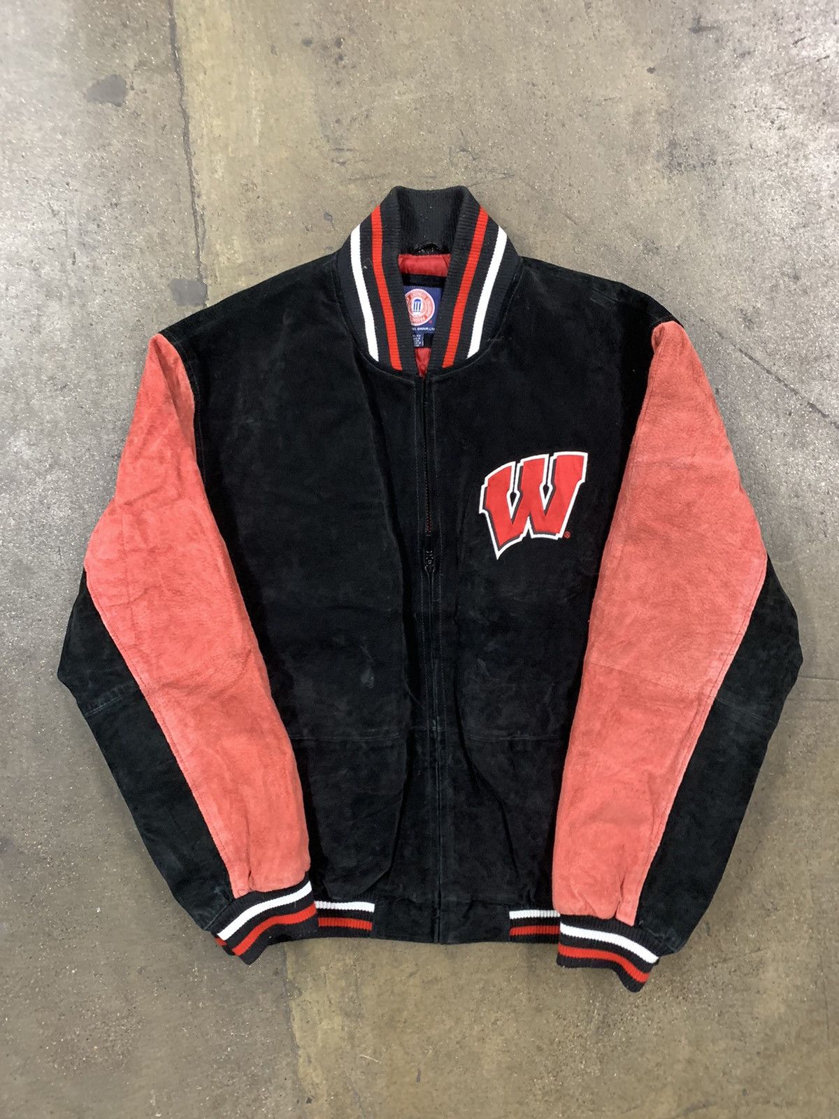 Vintage Vintage University of Wisconsin Suede Varsity Jacket | Grailed