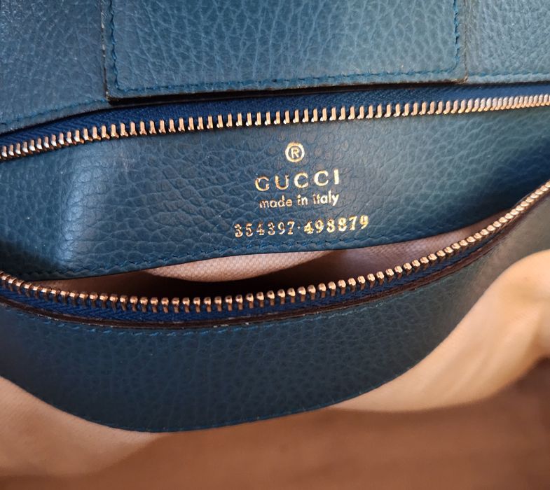 Gucci Gucci Teal Leather Swing Tote | Grailed