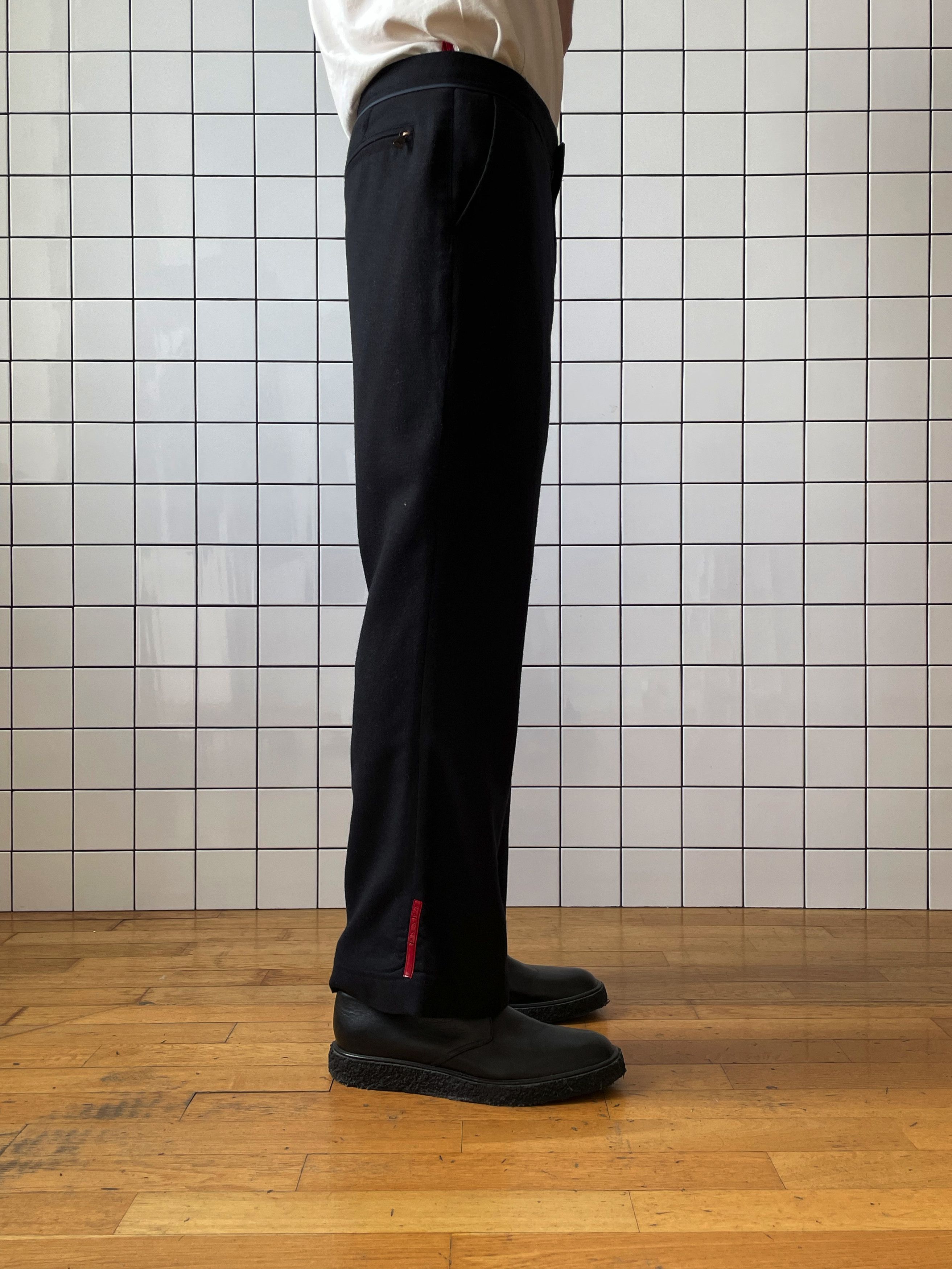 Prada × Vintage PRADA Pants Red Tab Suit Trousers Boot Cut Vintage ...