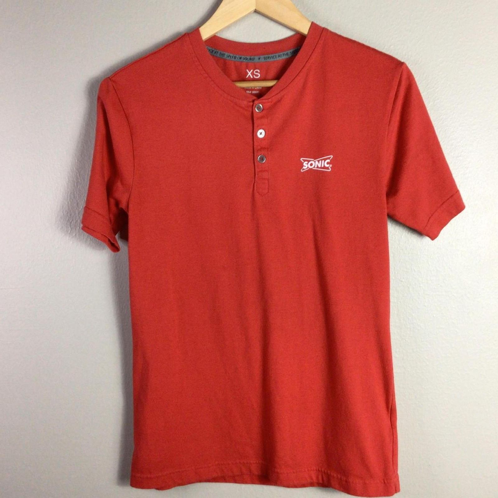 Streetwear Sonic Burger Fast Food Employee Uniform Shirt Red White XS ...