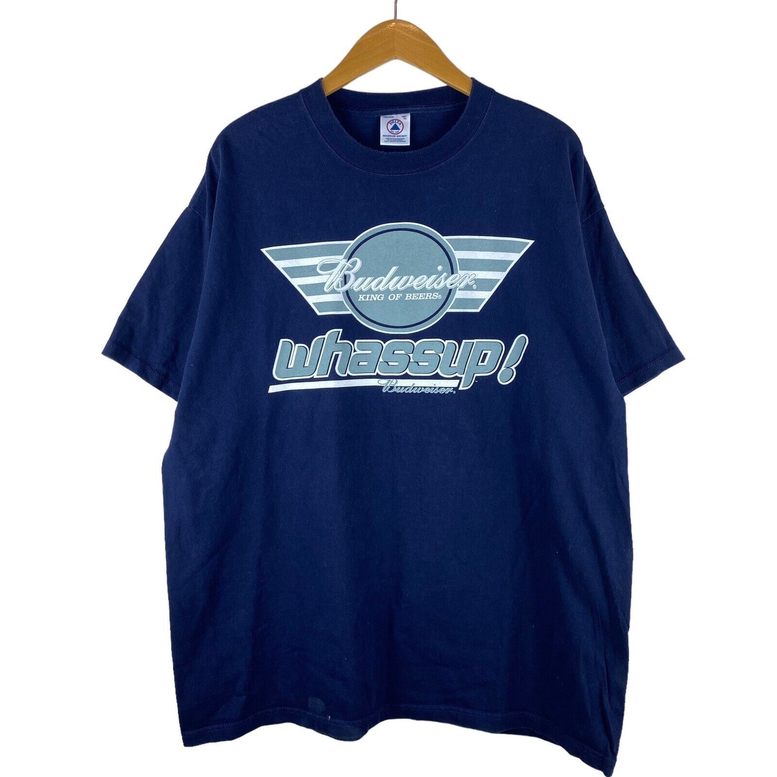 Budweiser × Vintage Vintage Y2K Budweiser King Of Beers Whassup T-Shirt ...
