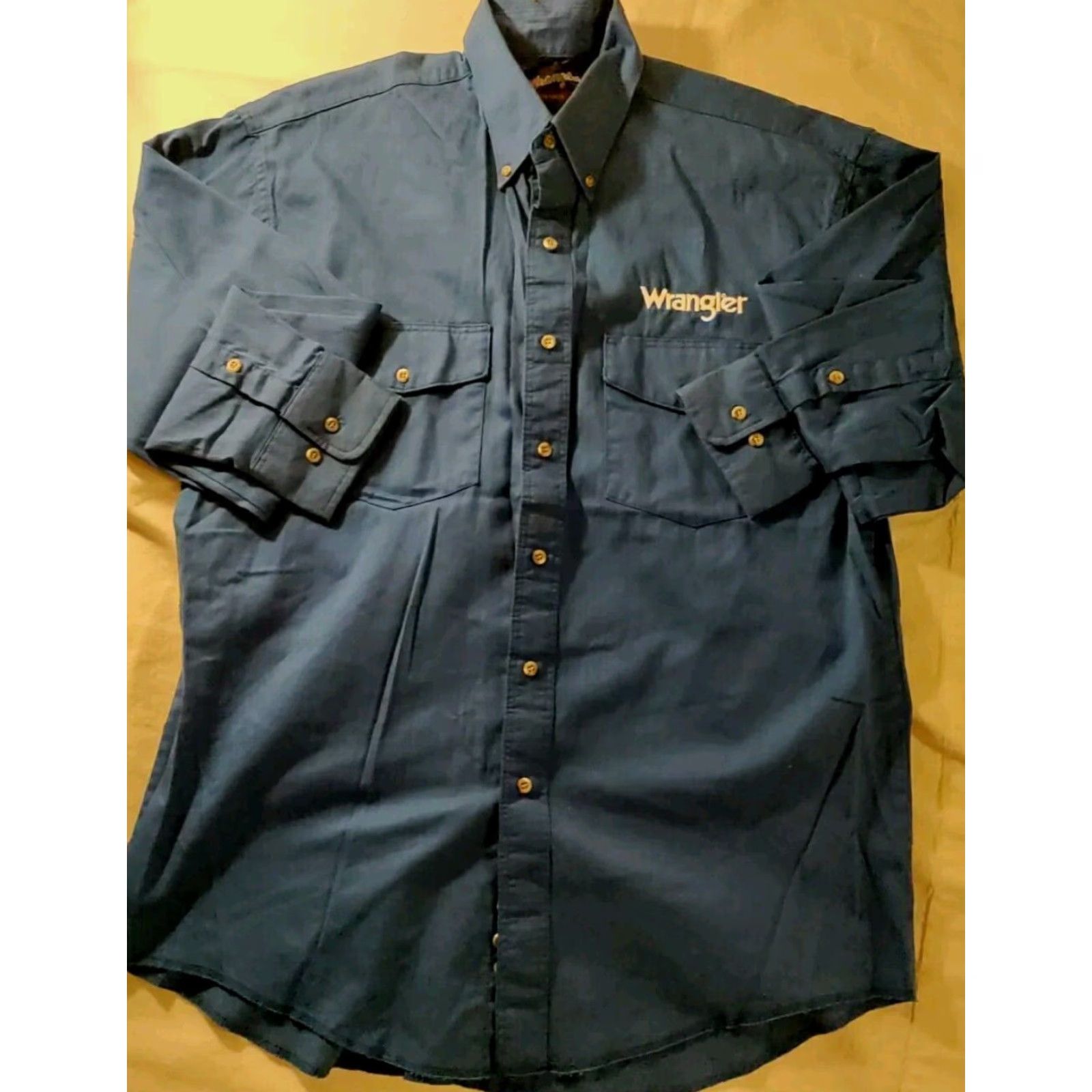 Wrangler Wrangler Mens Western Shirt Blue X-Long Tails Extra Large ...