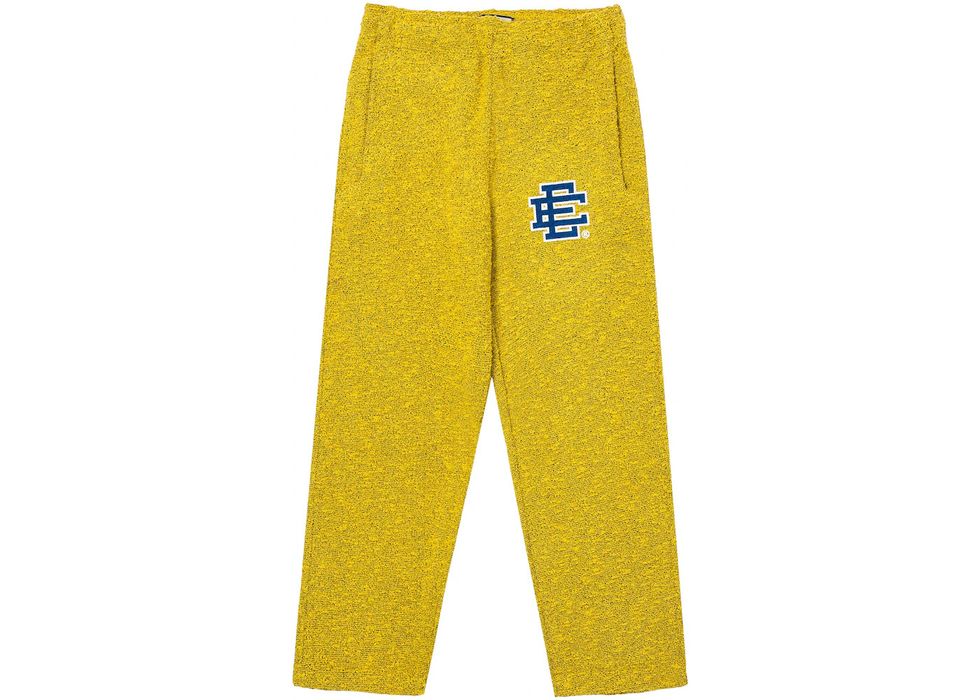 Eric Emanuel EE Basic Boucle Pant Sweatpants Yellow Fuzzy Size L Large ...
