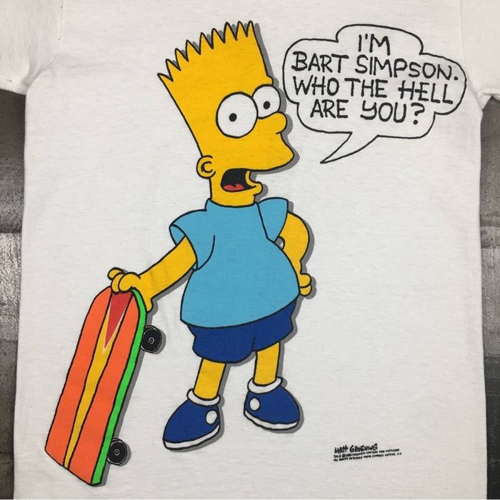 Vintage Vintage 1989 Bart Simpson T Shirt Cartoon Tee 80s Simpsons ...