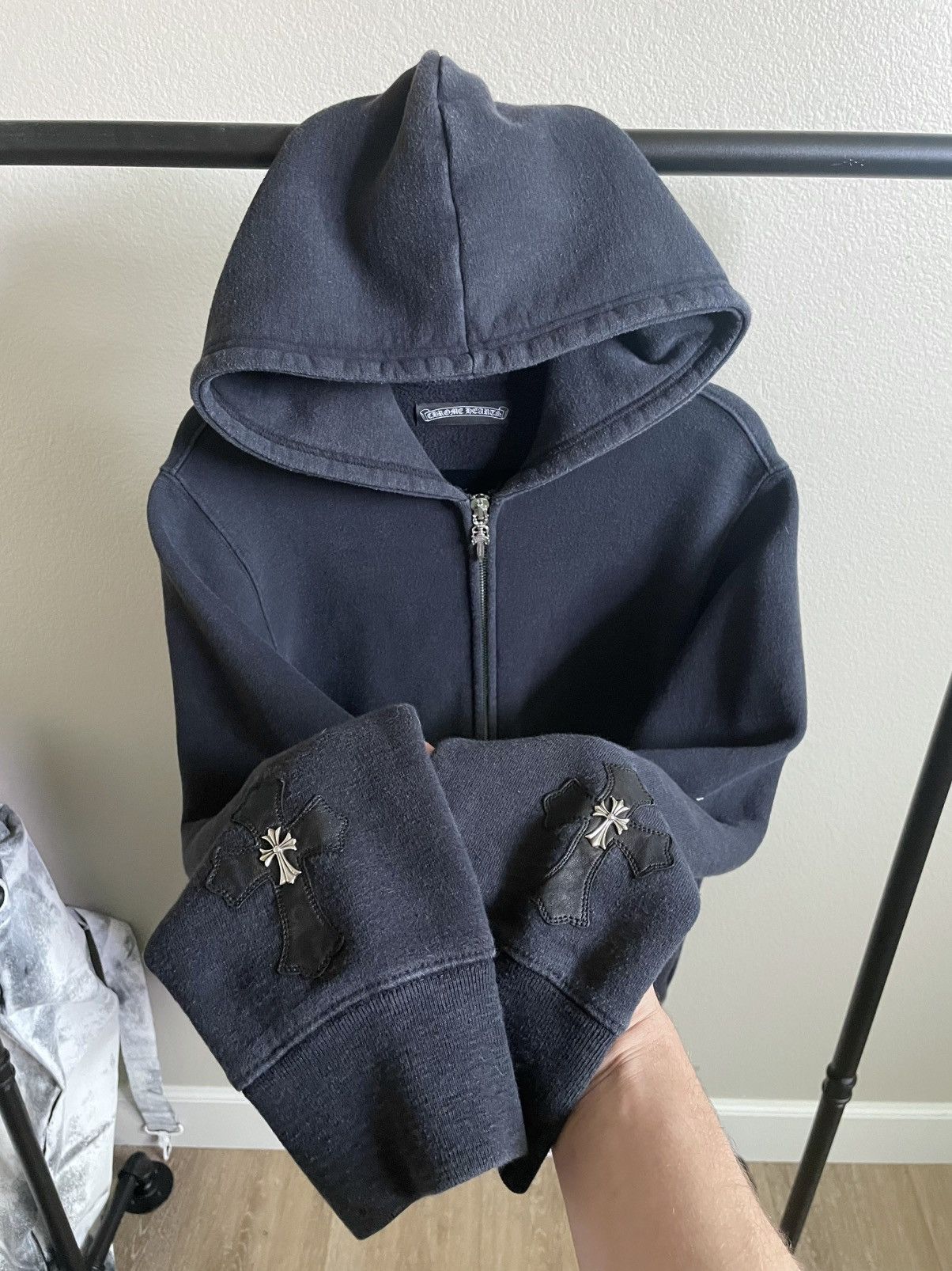 Chrome Hearts RARE Chrome hearts crosspatch charm hoodie | Grailed