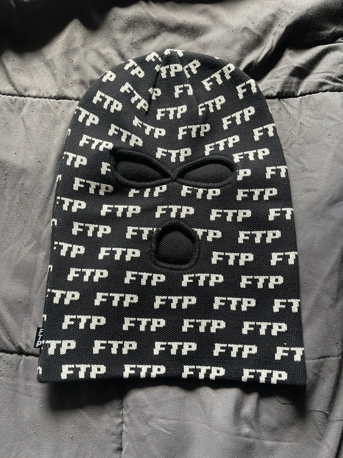 Fuck The Population FTP Allover Logo Ski Mask | Grailed