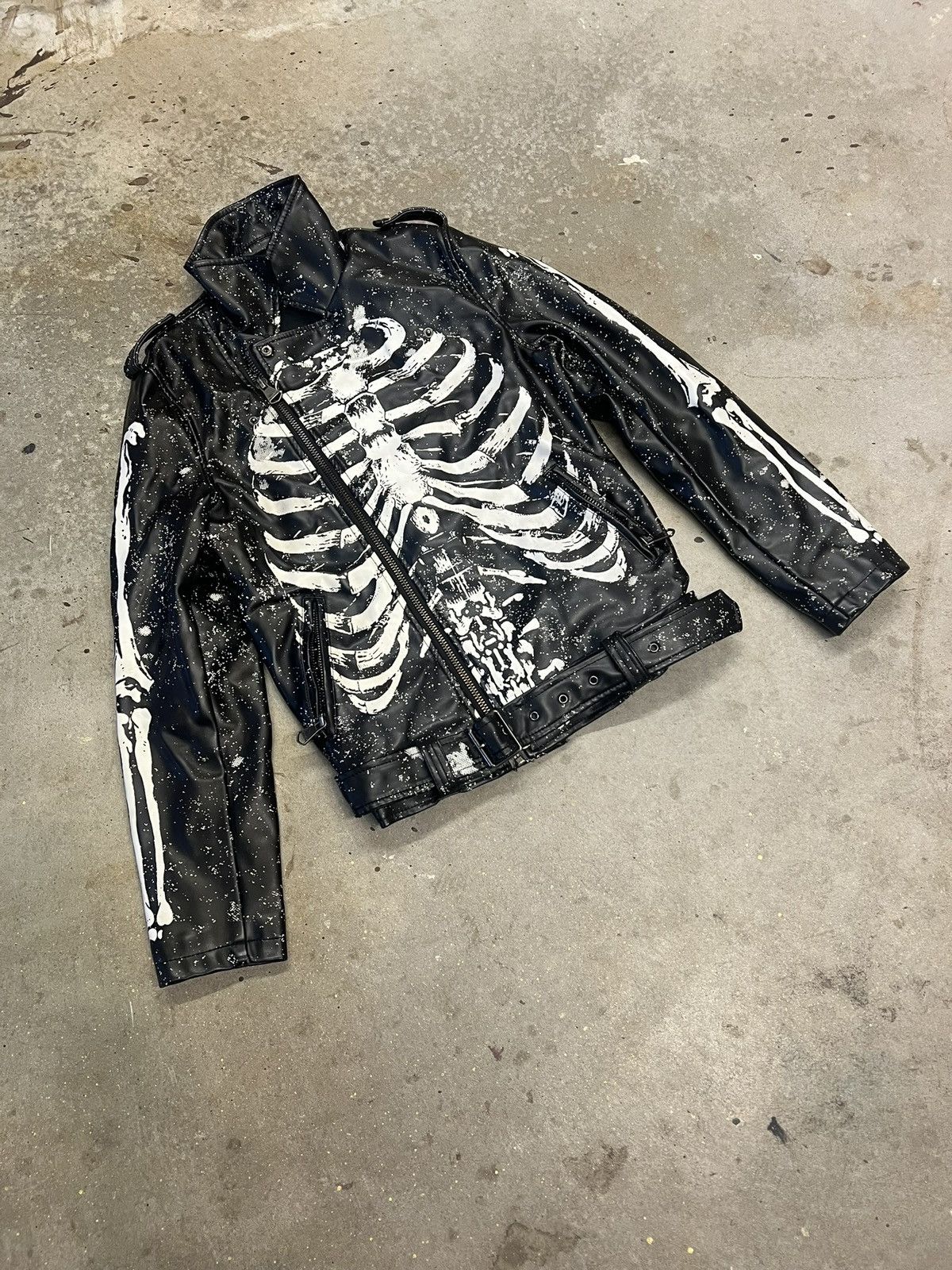 Designer × Killstar Killstar Skeleton Leather Jacket | Grailed