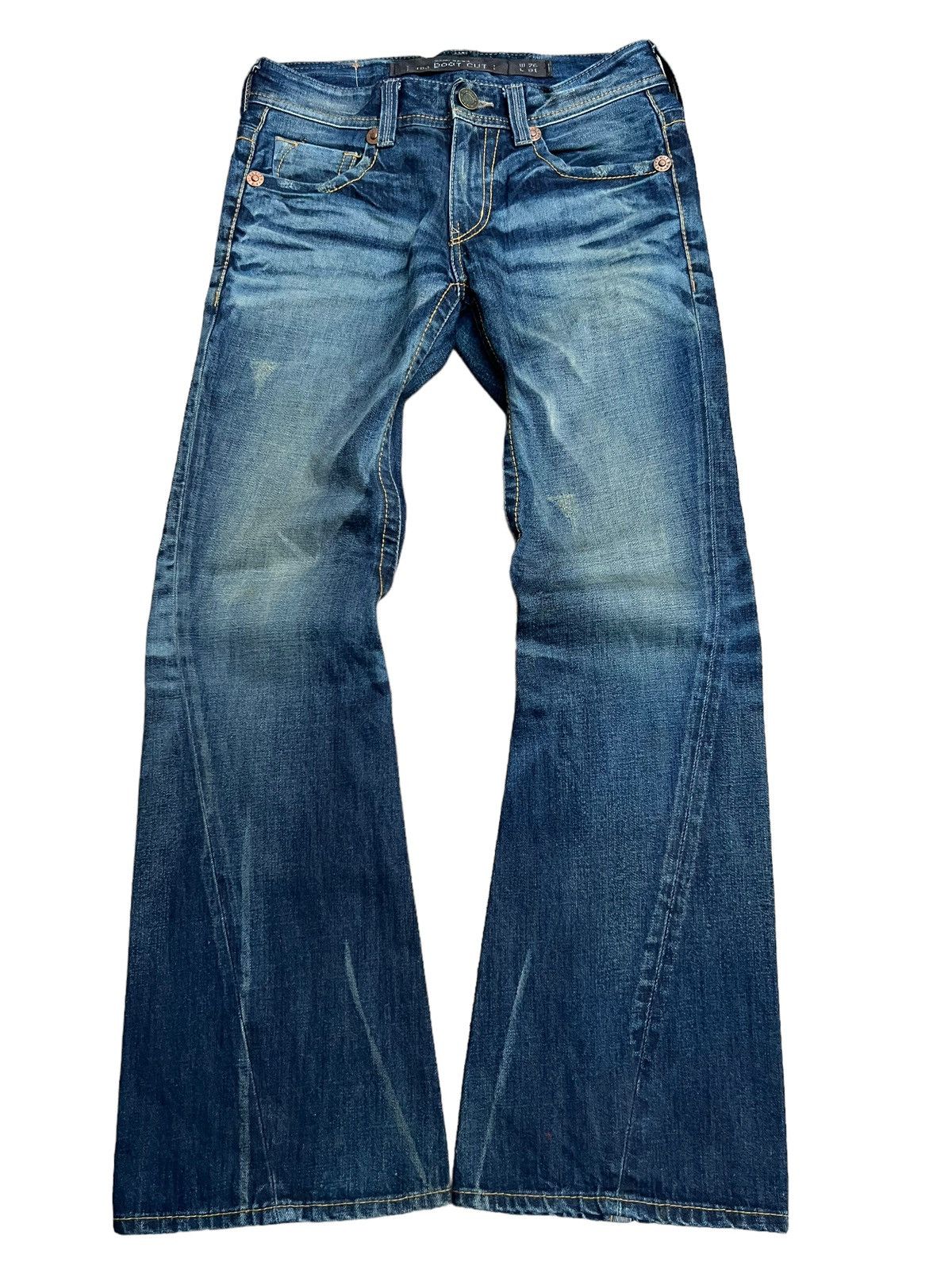 Japanese Brand TBJ western spiral cut flared bootcut denim | Grailed