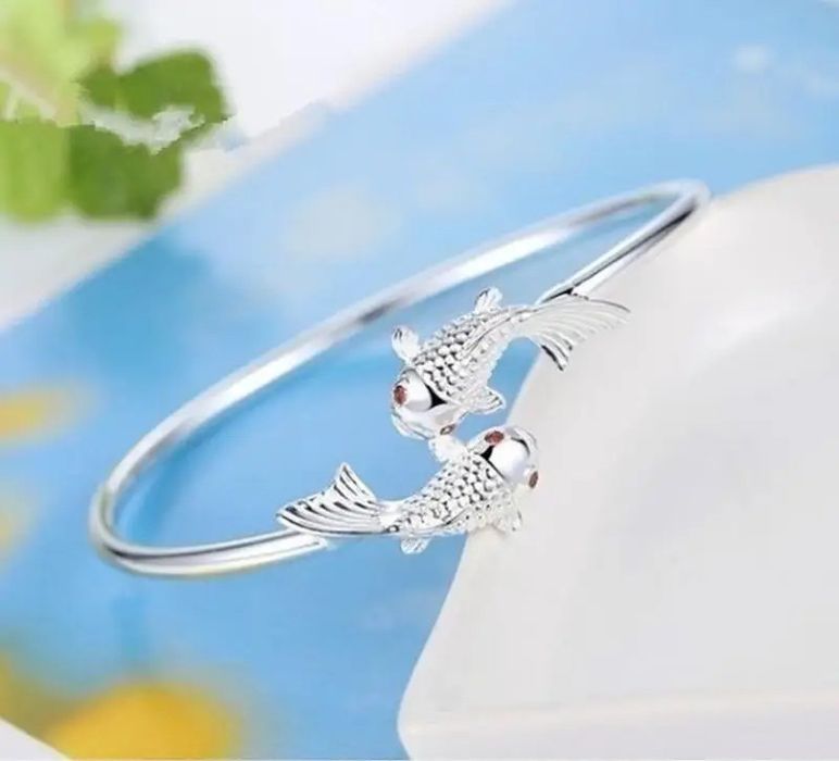 Vintage Silver Color Koi Fish Bracelet | Grailed