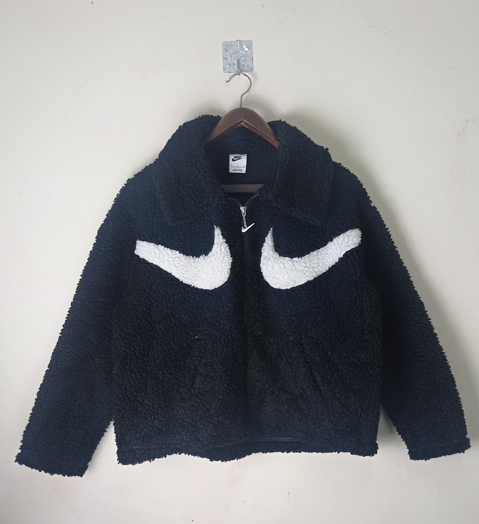 Nike Vintage Nike Double Swoosh Fleece Jacket | Grailed