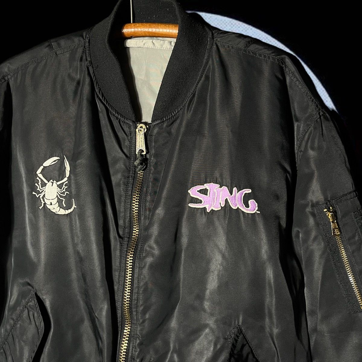 Vintage Vintage 90s WCW Sting Alpha Industries Bomber Flight Jacket ...