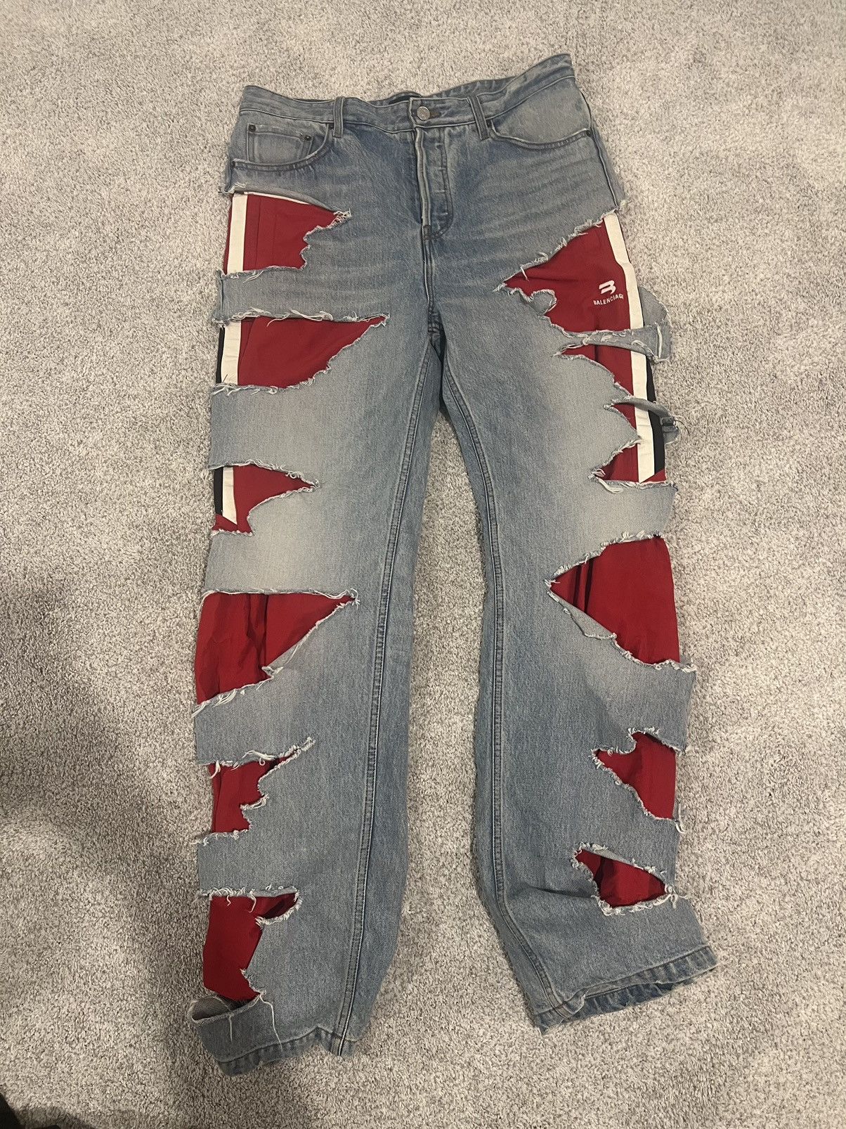 Balenciaga Balenciaga Slashed Denim Jeans | Grailed