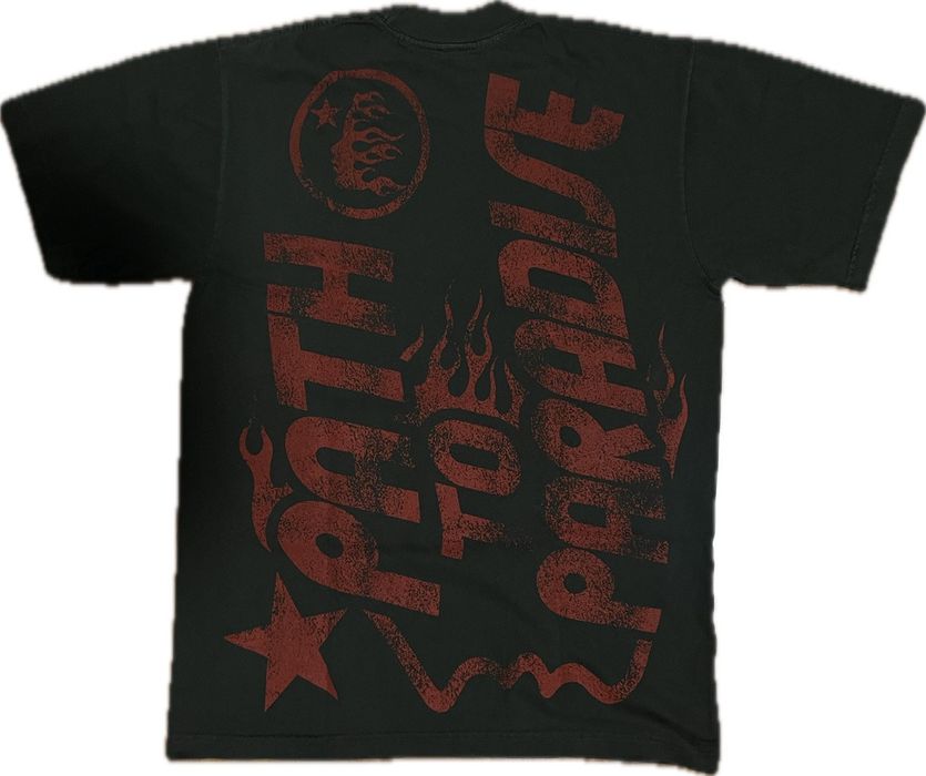 HELLSTAR Hellstar Path To Paradise Jesus Emblem T-Shirt | Grailed